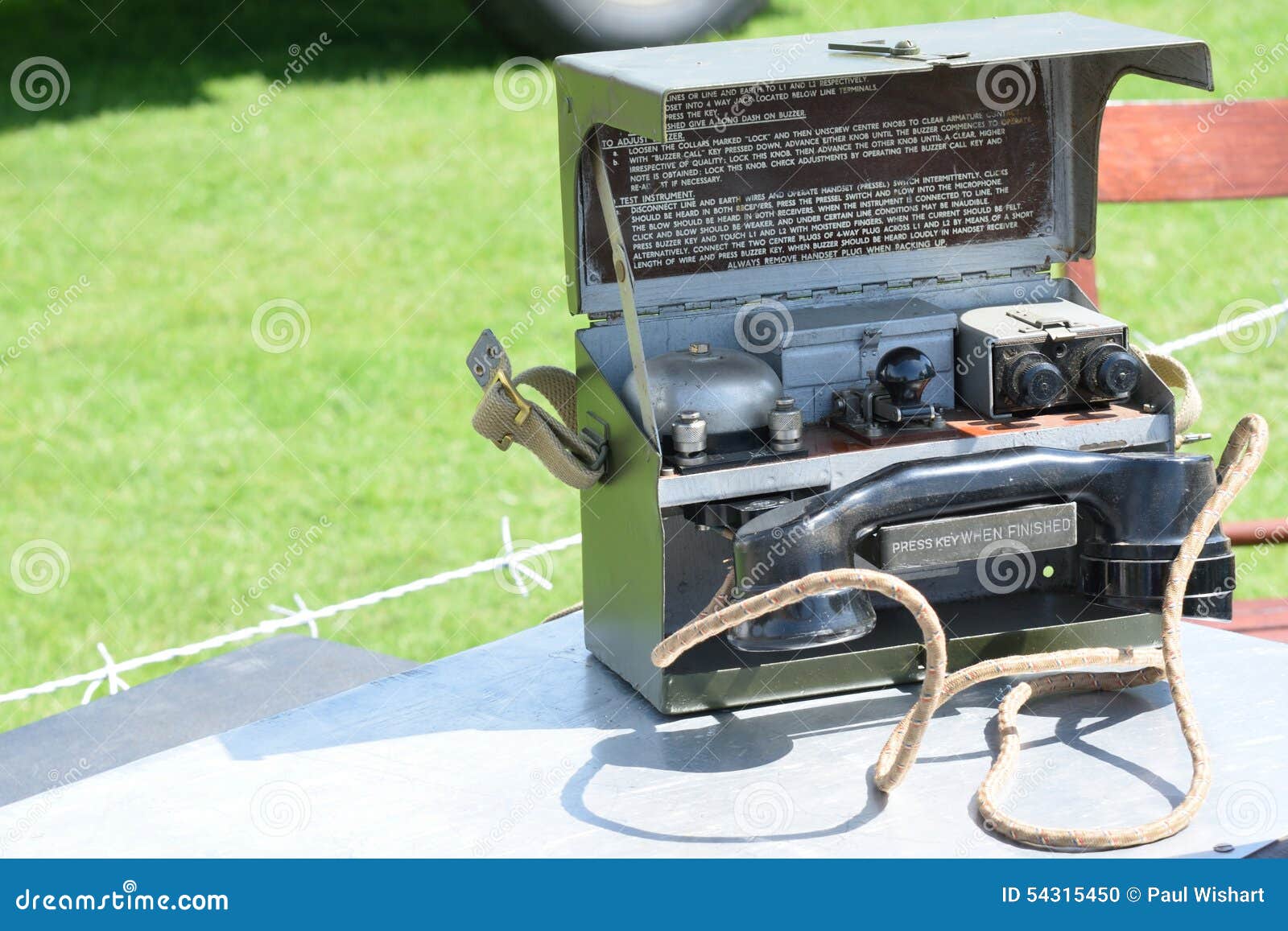 Vintage field telephone stock photo. Image of phone, world - 54315450