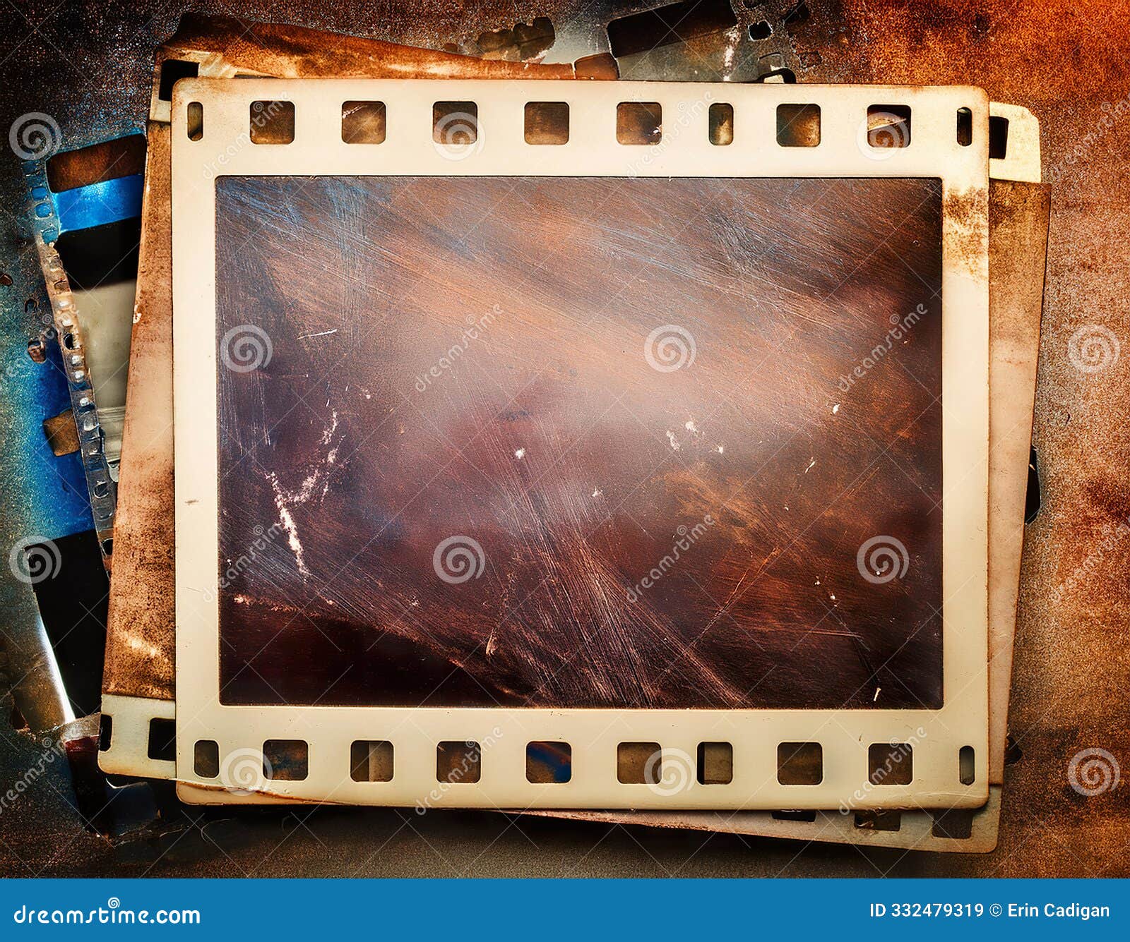 Vintage Film Backgrounds Featuring Textured Strips and Blank Frames for ...