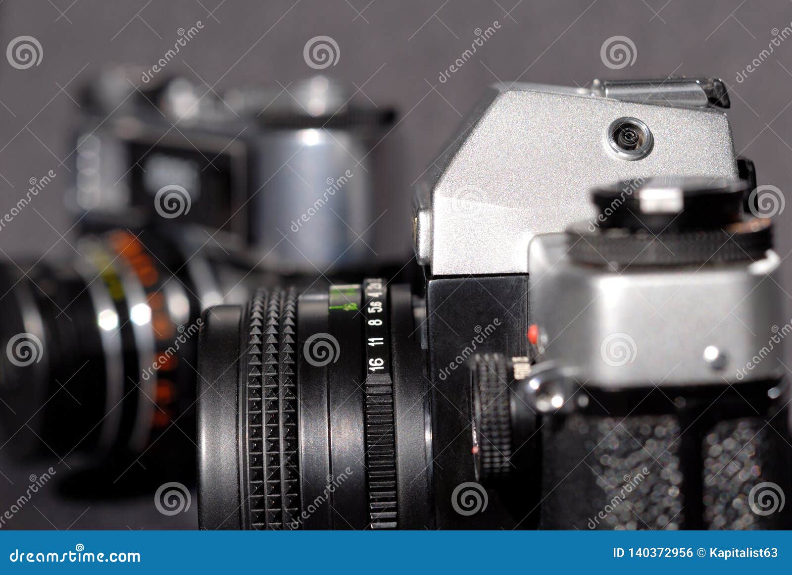 Vintage Film Camera. Shallow Depth of Field Stock Photo - Image of ...