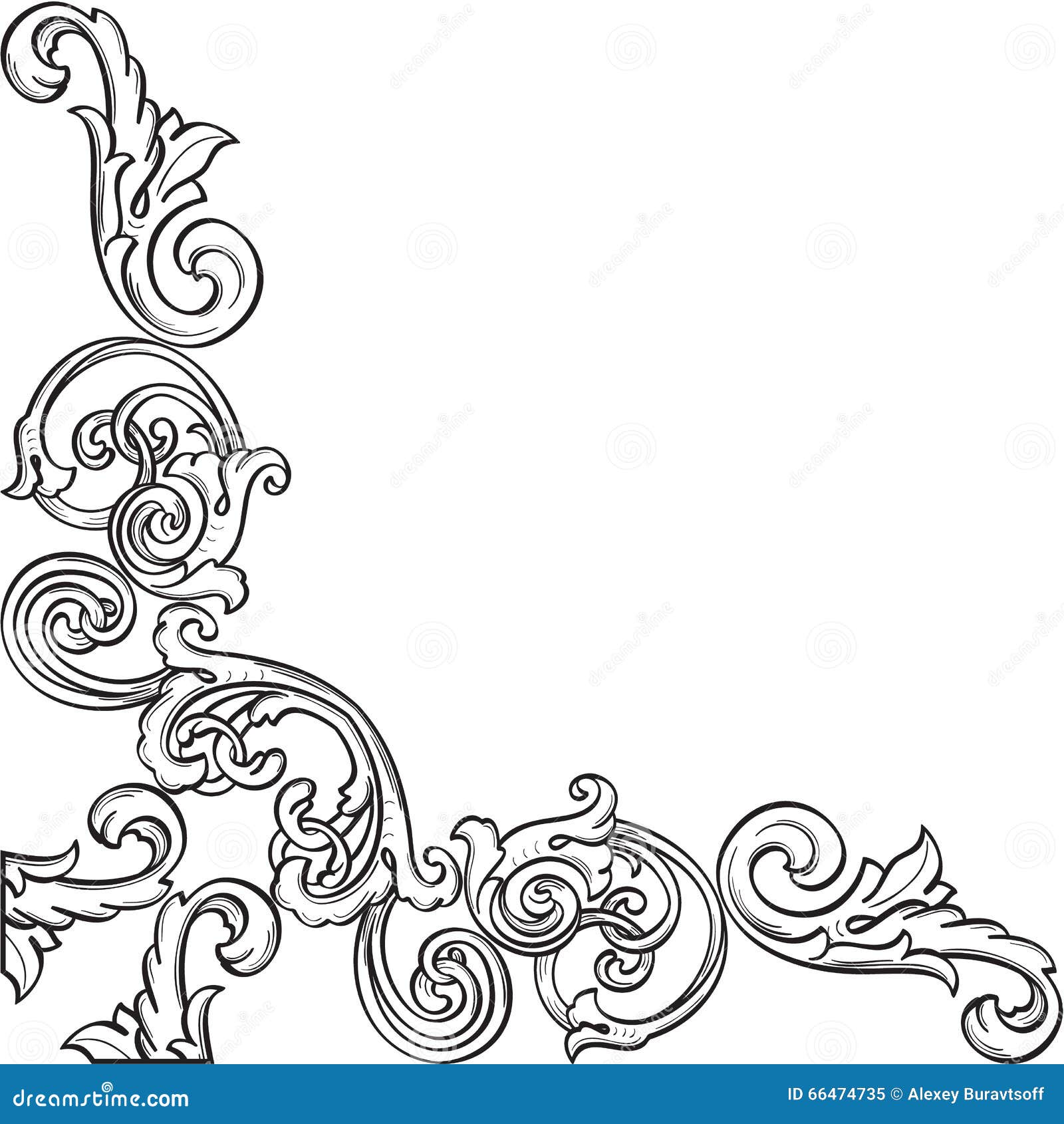 Vintage fine real corner stock vector. Illustration of leaf - 66474735