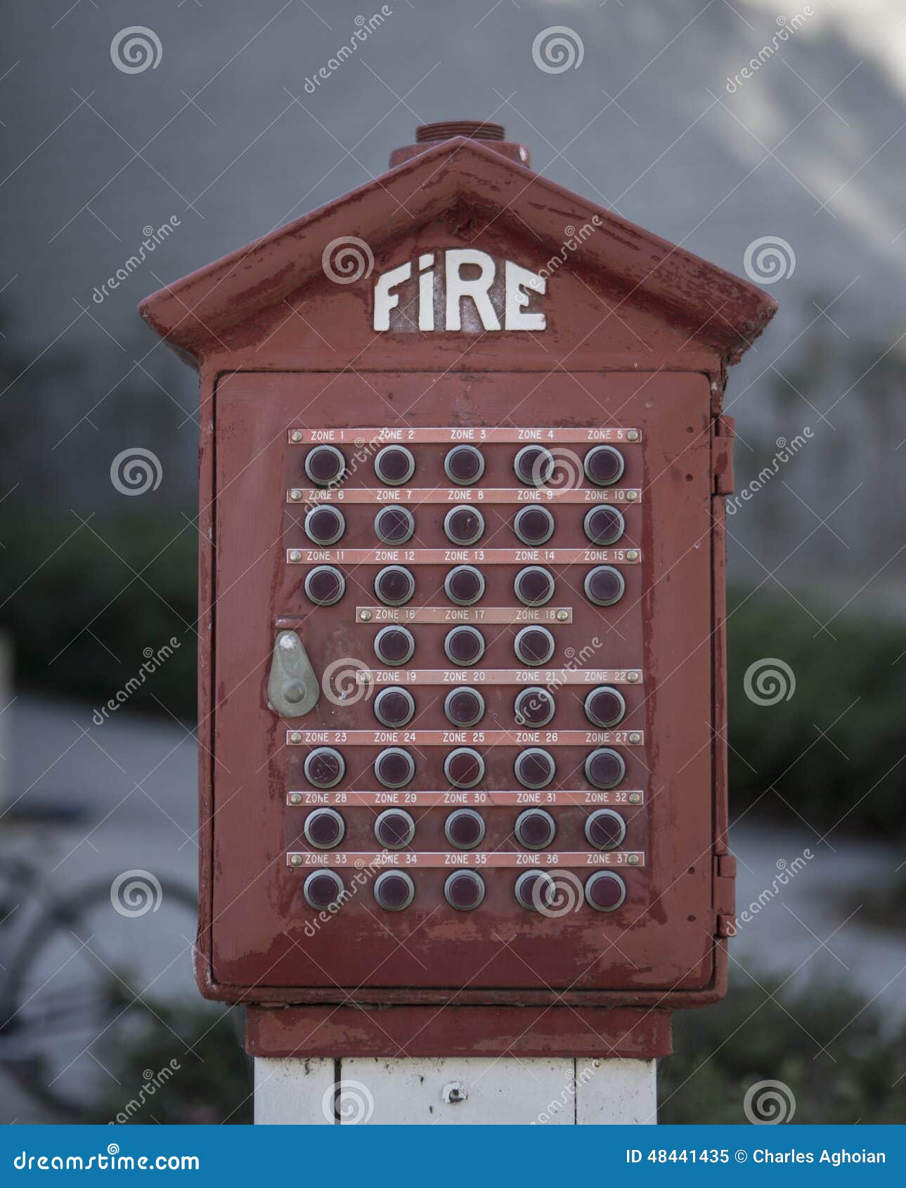 Vintage Fire Box stock image. Image of buttons, firefighter - 48441435