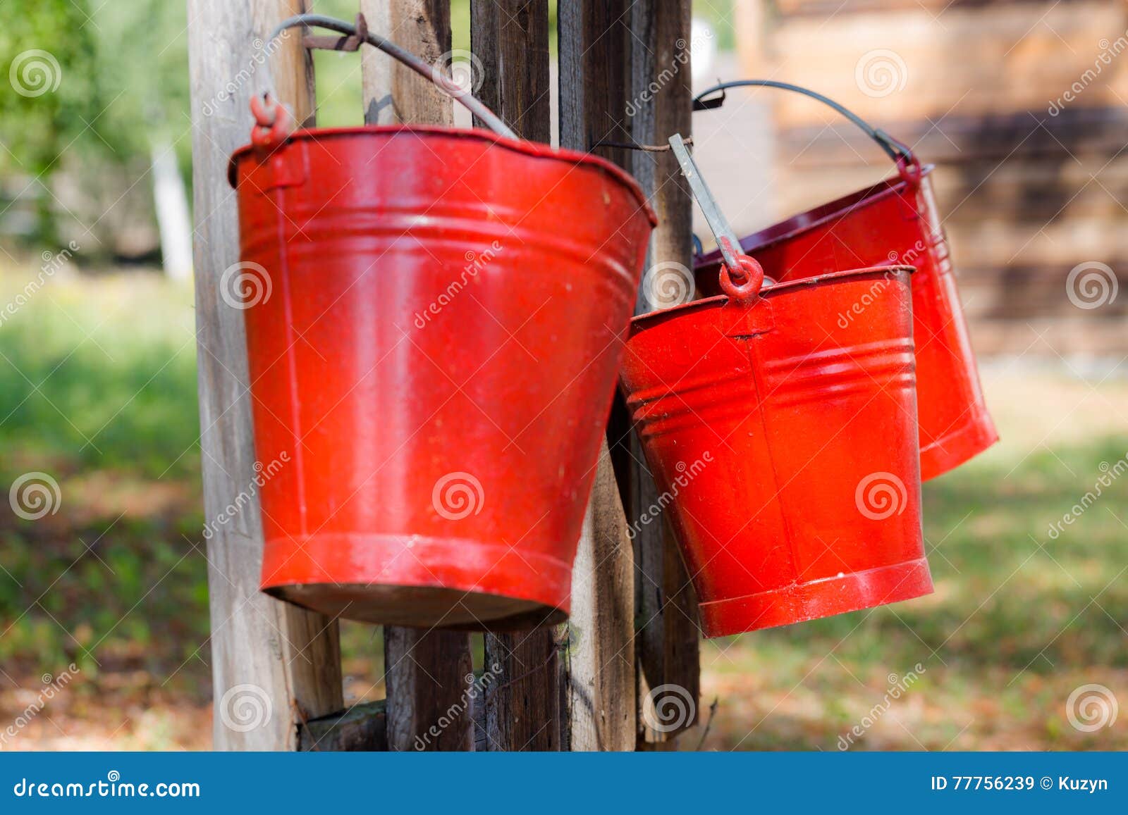 Vintage fire bucket stock image. Image of monument, hang - 77756239