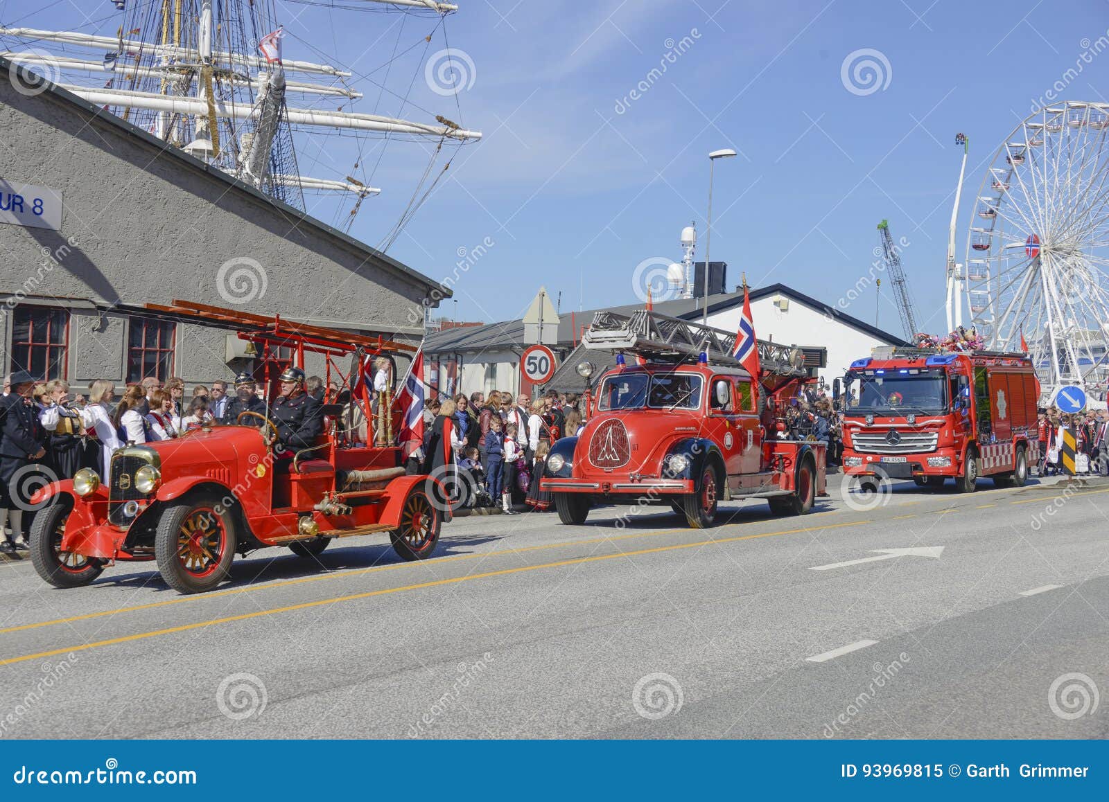 Vintage Fire Truck Montage Collage Editorial Photo | CartoonDealer.com ...