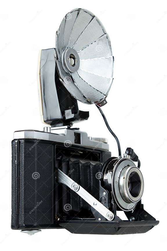 Vintage with flash stock image. Image of preflector, camera - 28847605