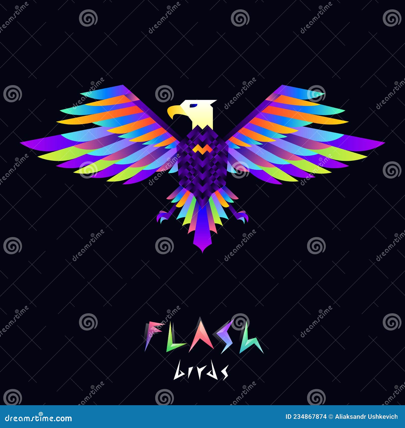 Flash eagle illustration stock illustration. Illustration of flash ...