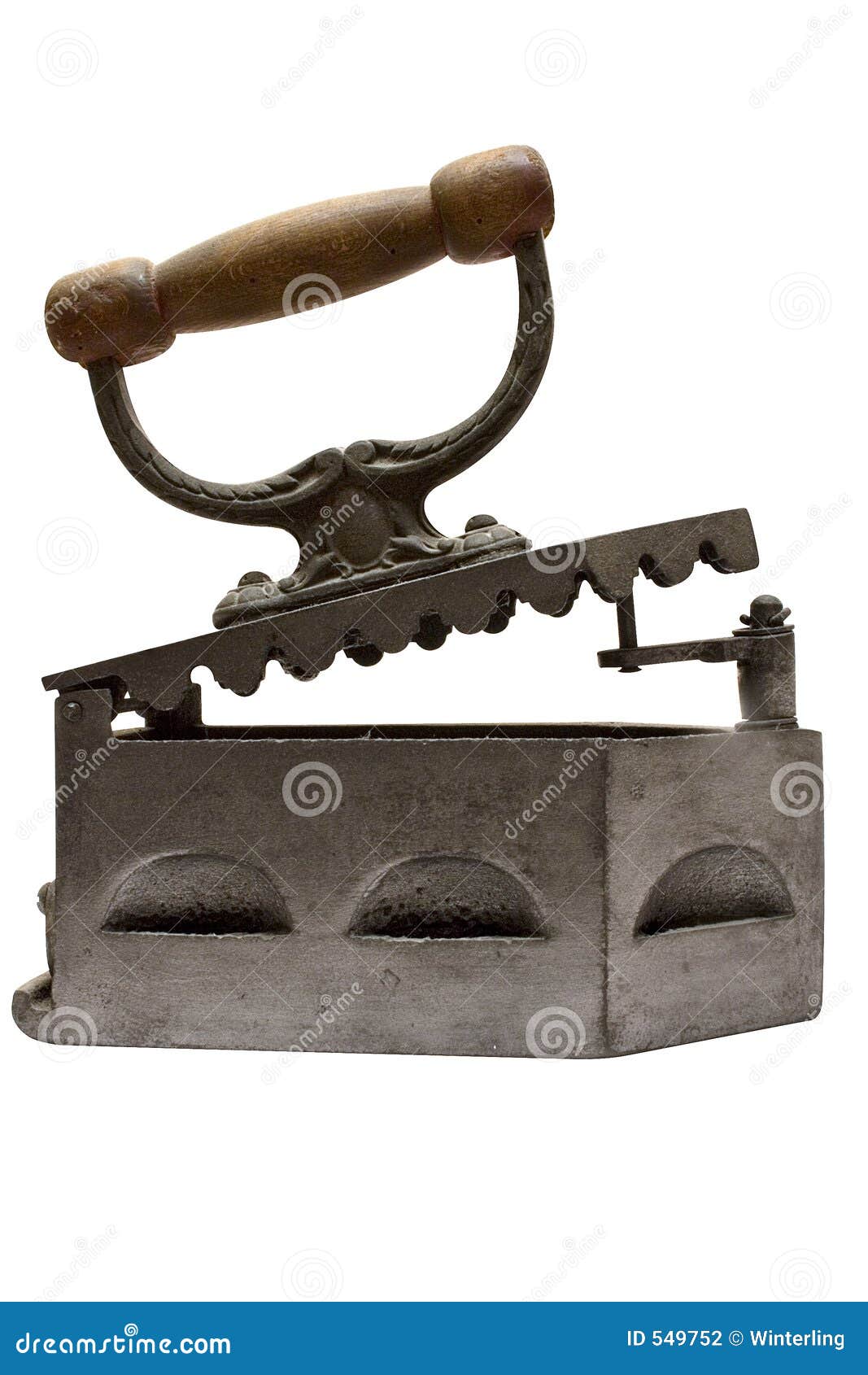Vintage Flat Iron w/ Path stock photo. Image of deco, housekeeper - 549752