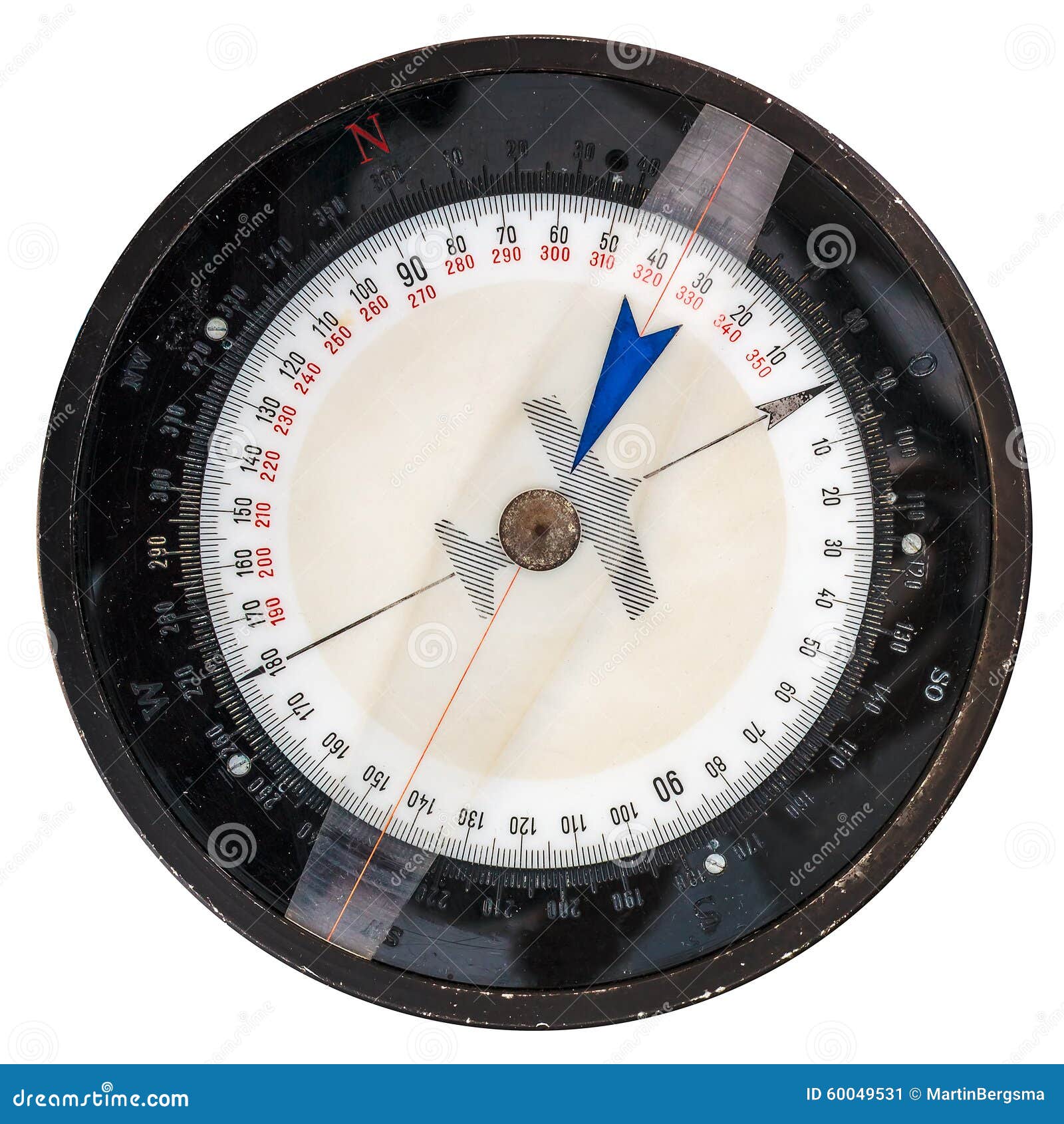 Vintage Flight Compass Isolated on White Stock Image - Image of east ...