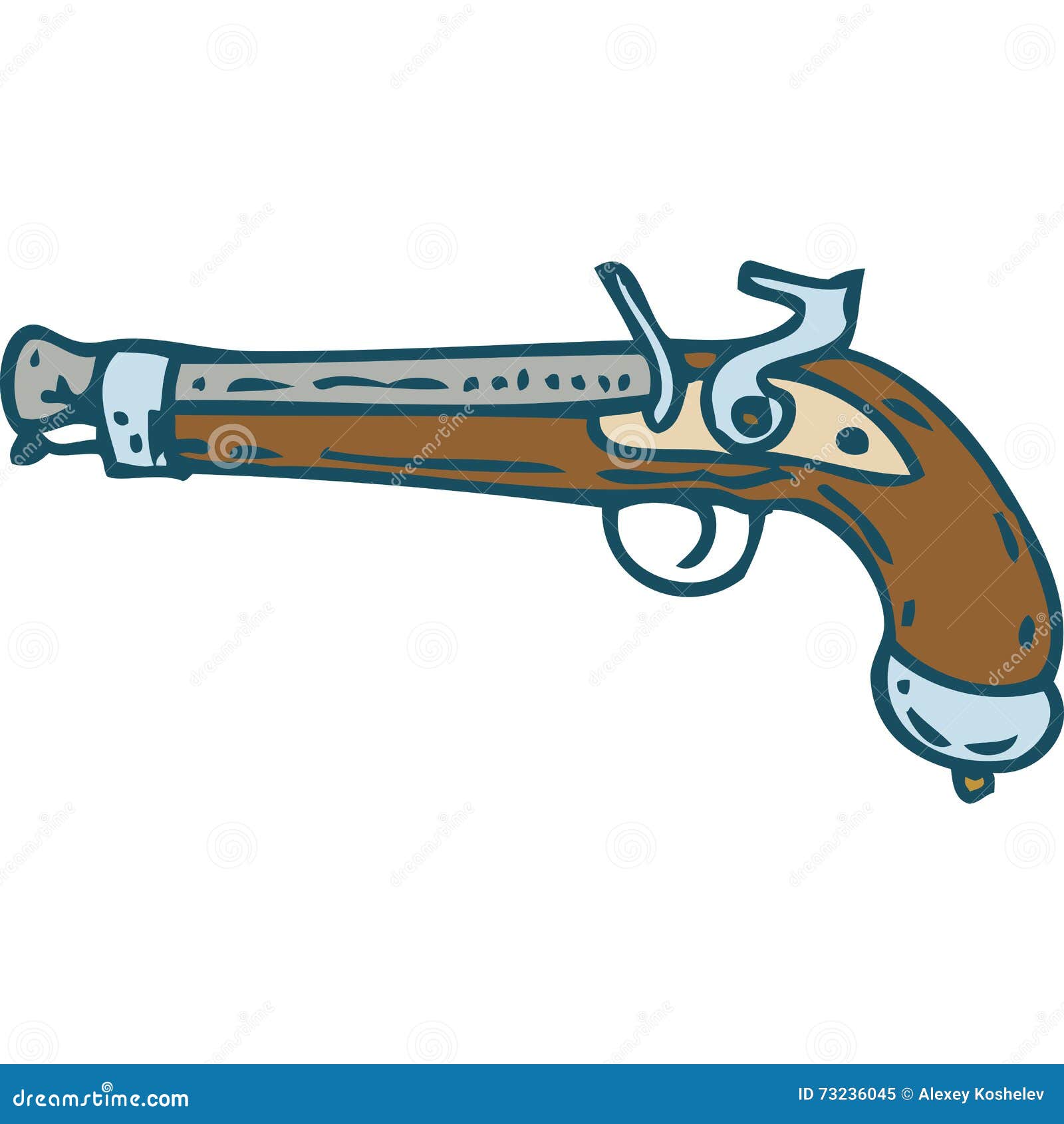 Flintlock Musket, Vintage Illustration | CartoonDealer.com #163312524