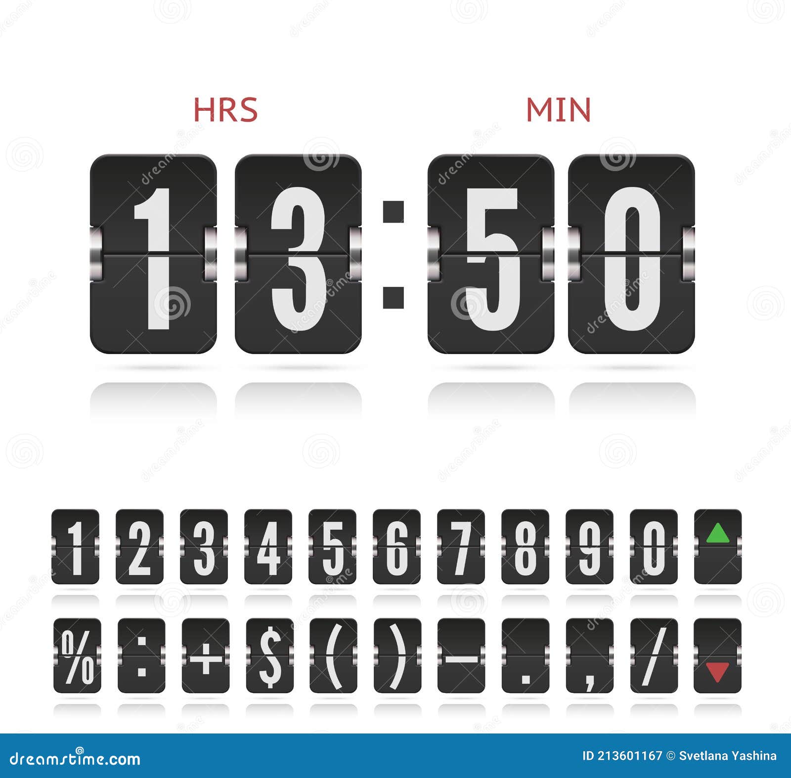 Vintage Flip Clock Time Counter. Flip Countdown Number. Vector ... Vintage Flip Clock Time Counter. Flip Countdown Number. Vector ...