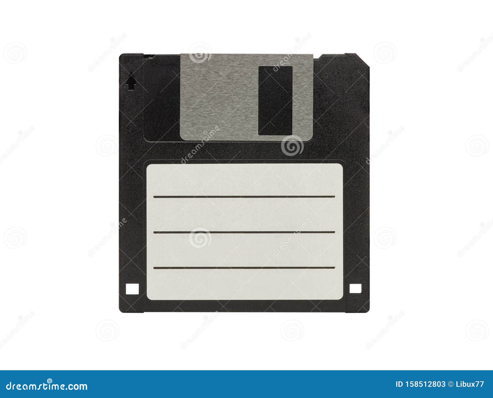 Vintage Floppy Disk Front View Blank Label Isolated on White Stock ... Vintage Floppy Disk Front View Blank Label Isolated on White Stock ...