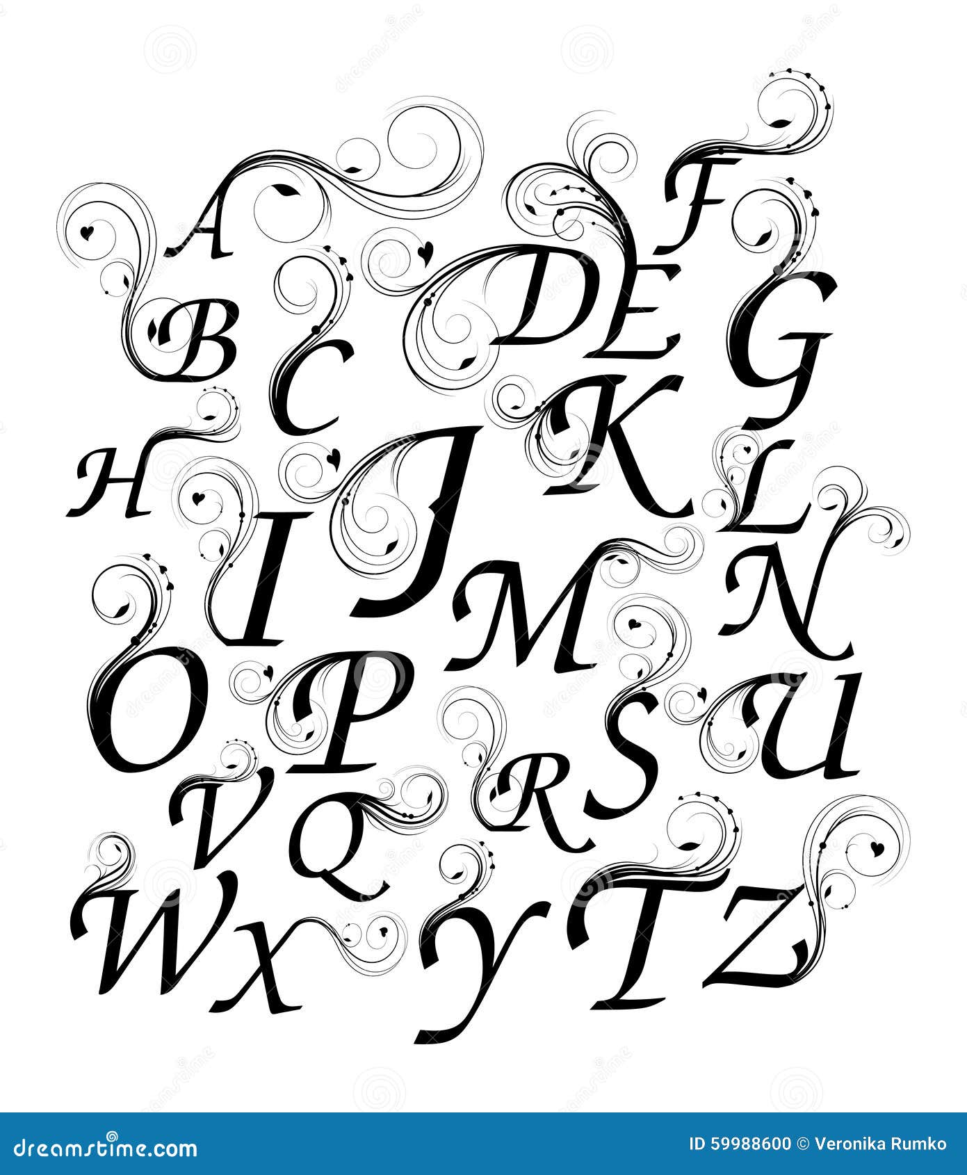 Curly Alphabet Fonts