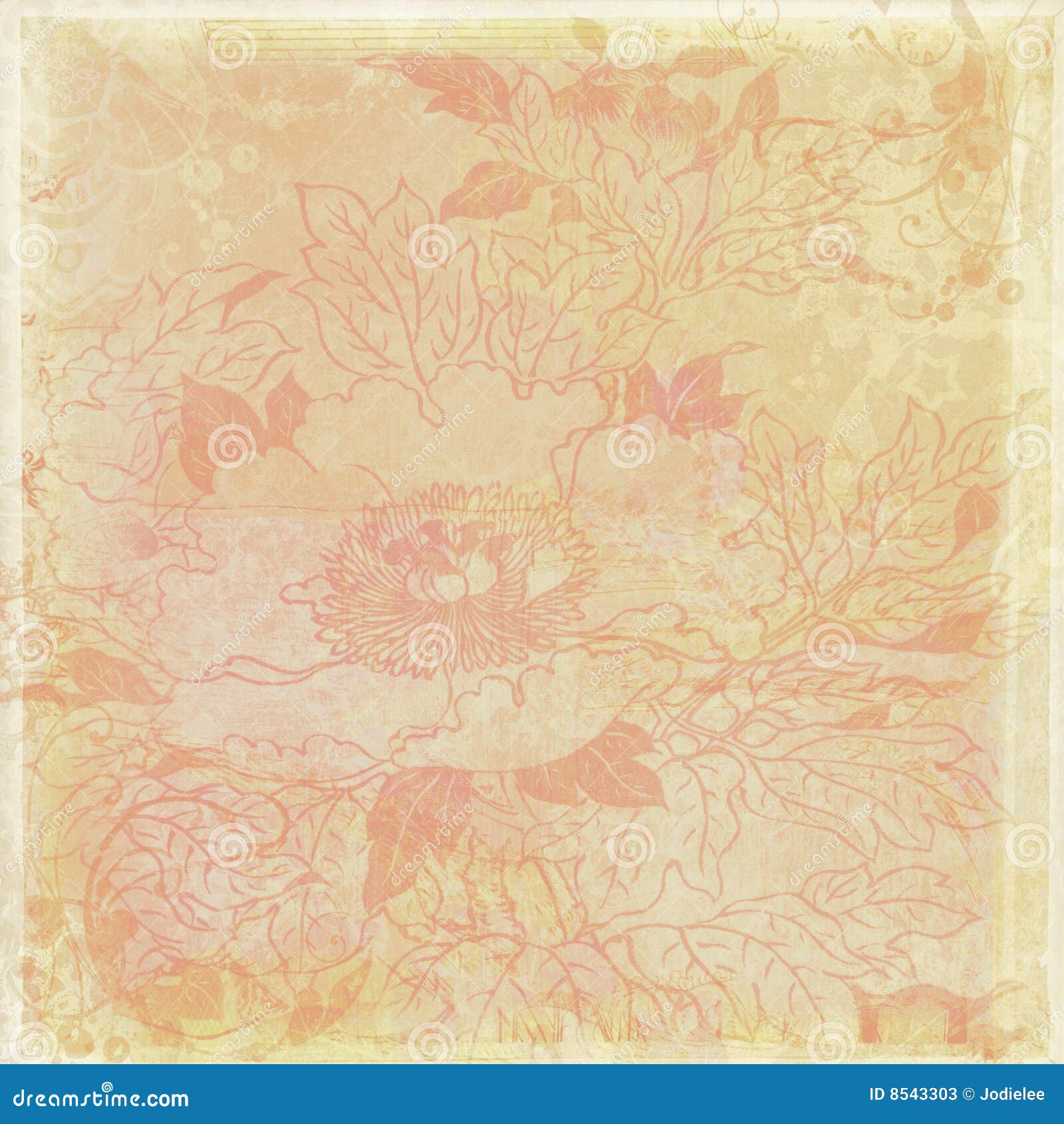 Vintage Floral Antique Background Theme Stock Illustration ...