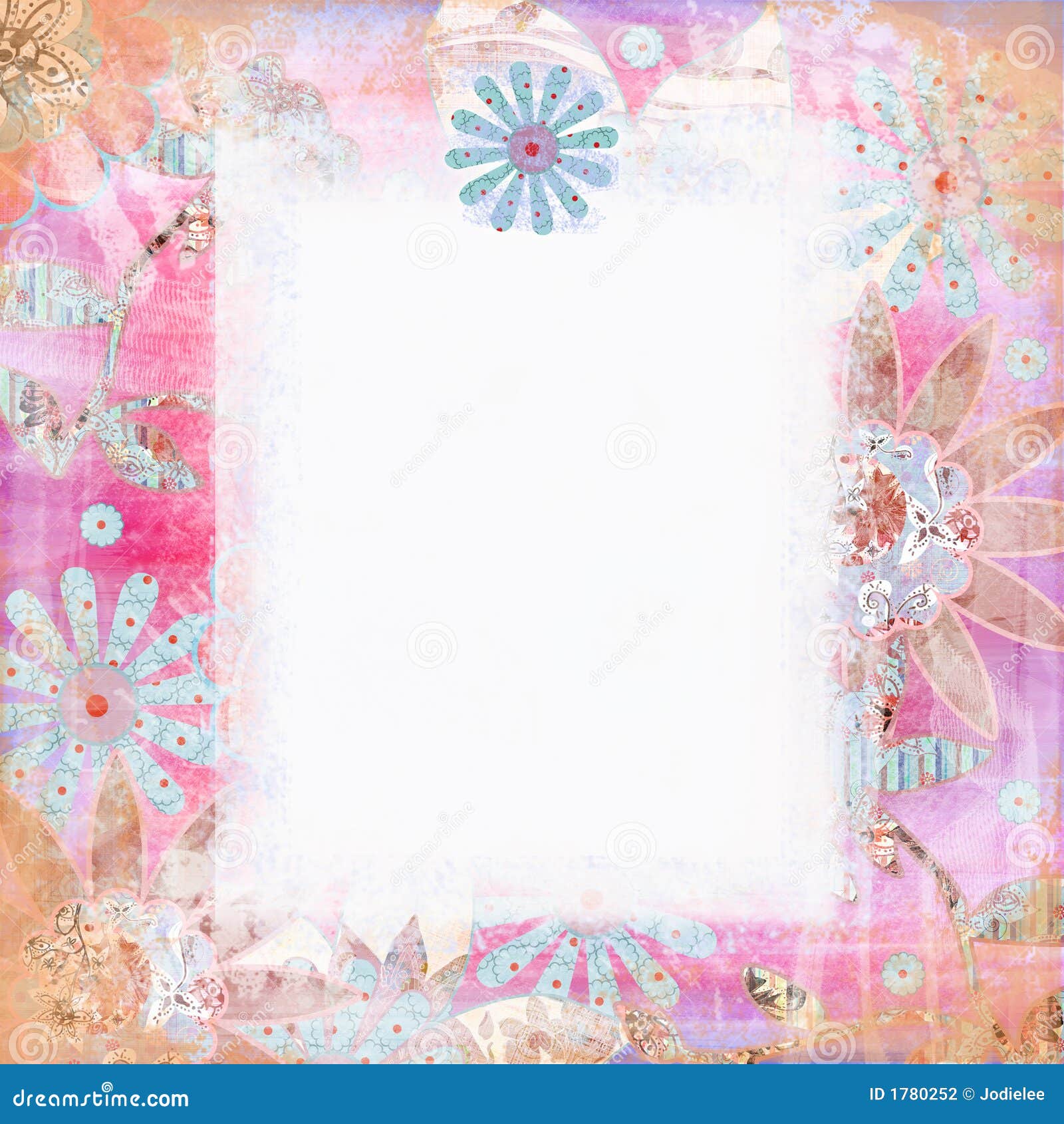 Vintage Floral Bohemian Frame Stock Illustration - Illustration of ...