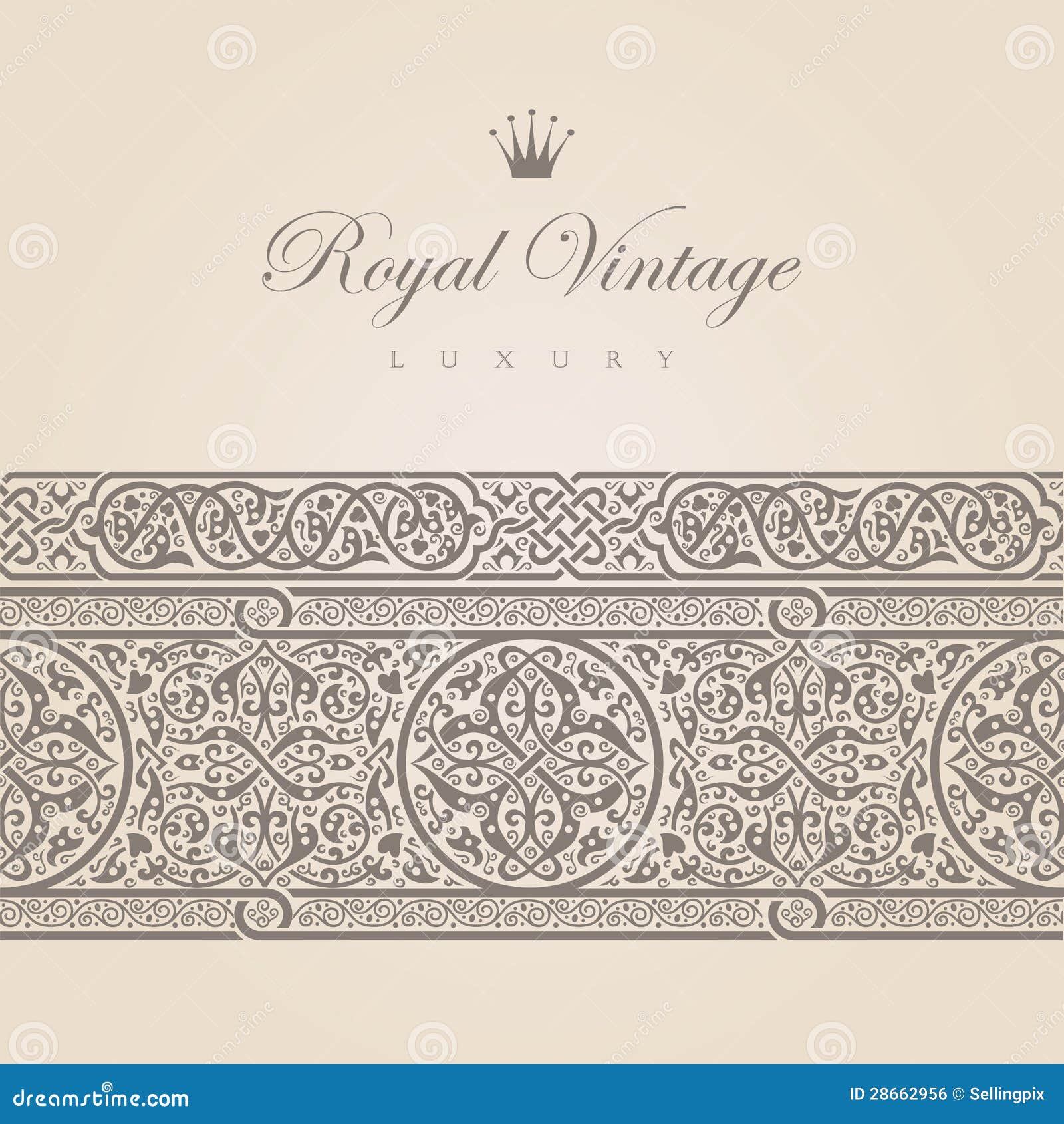 Vintage Floral border stock vector. Illustration of loop - 28662956