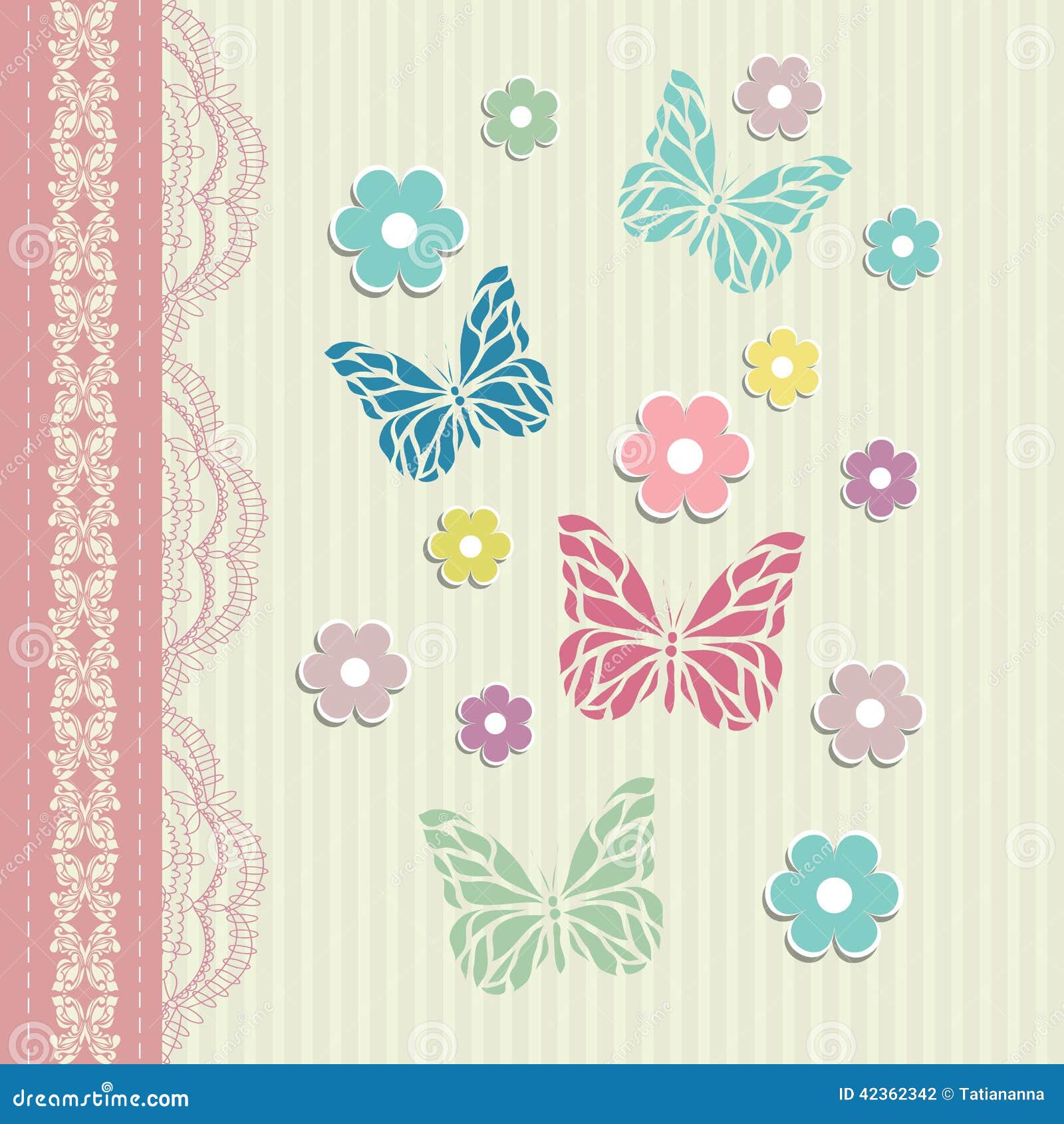 Vintage Floral Card Background Vector Stock Vector - Illustration of ...
