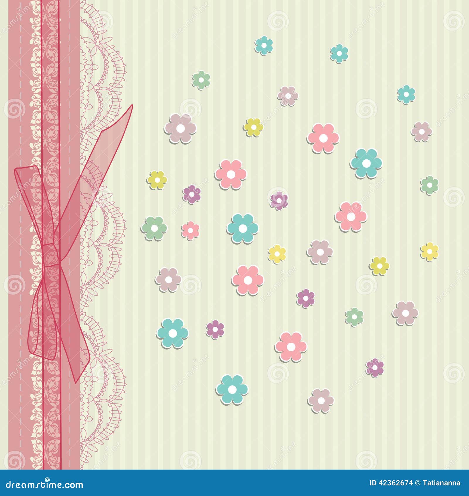 Vintage Floral Card Background Vector Stock Vector - Illustration of ...