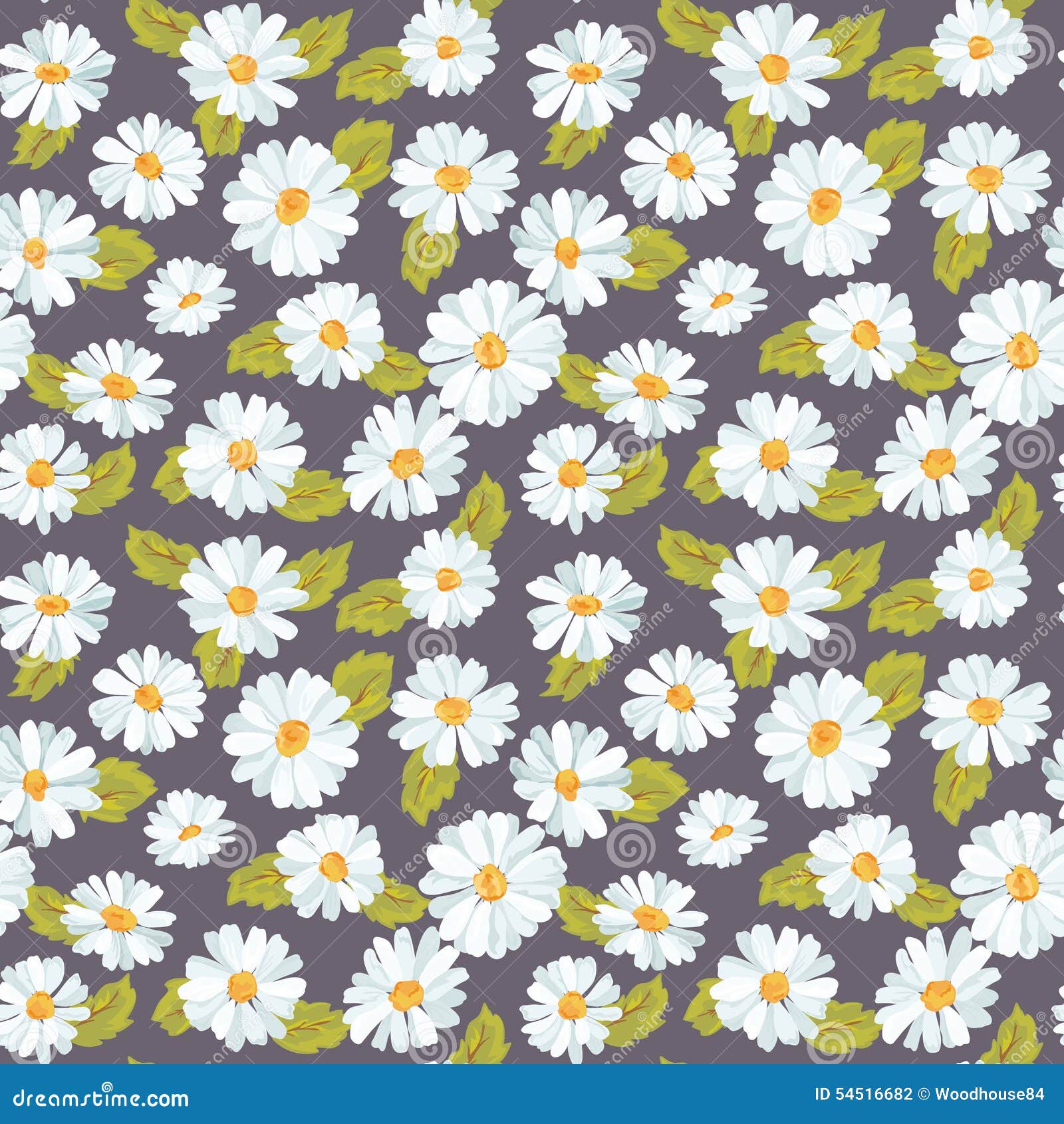 Vintage Floral Daisy Background Stock Vector - Illustration of ...