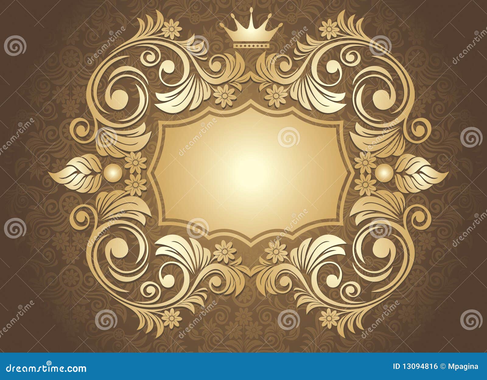 Vintage Floral Frame stock vector. Illustration of parchment - 13094816