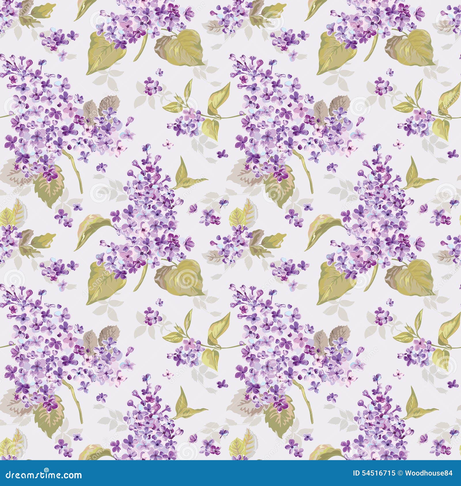 Vintage Floral Lilac Background Stock Vector - Illustration of lilly ...