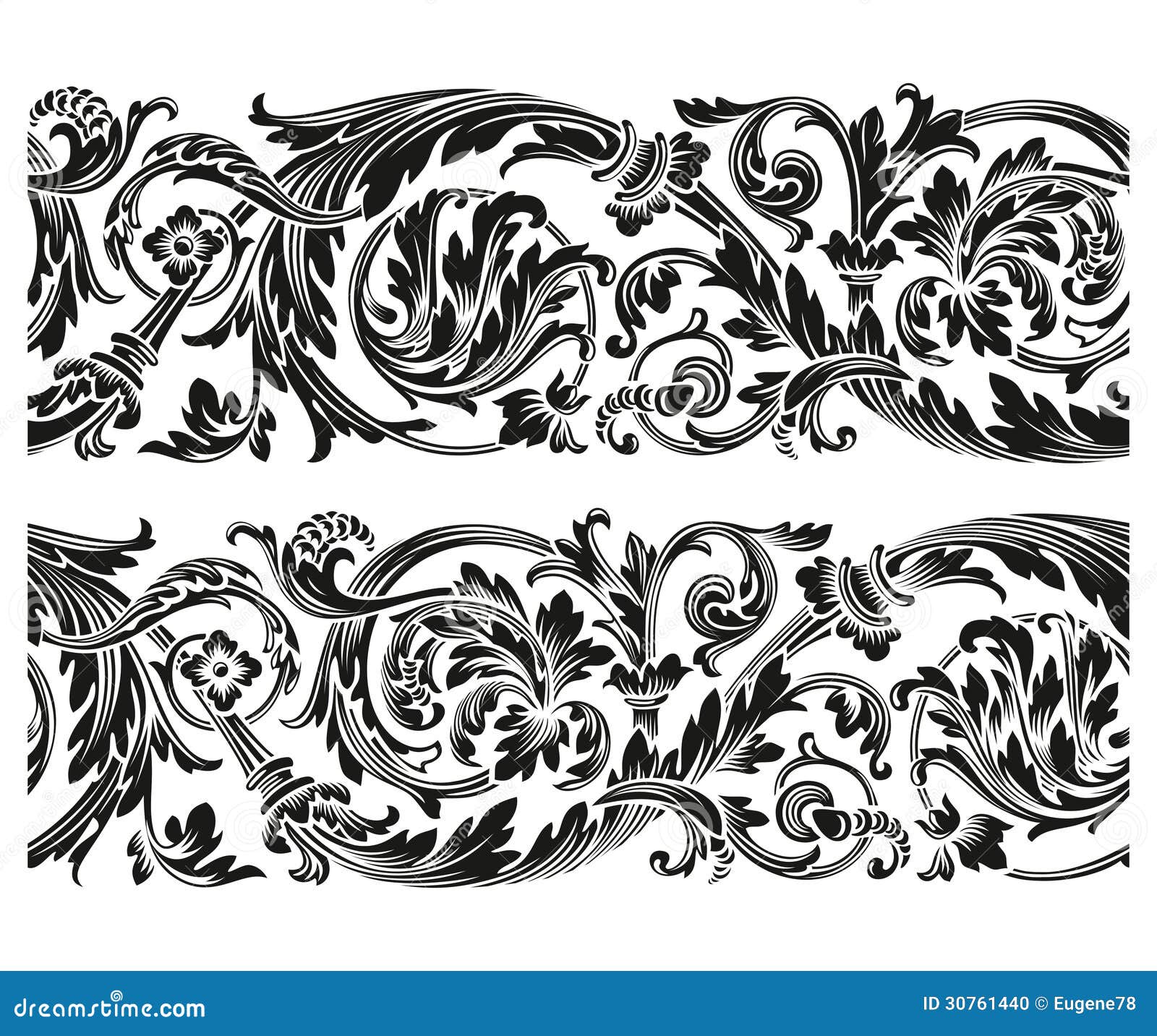 Vintage floral ornament stock vector. Illustration of ornate - 30761440