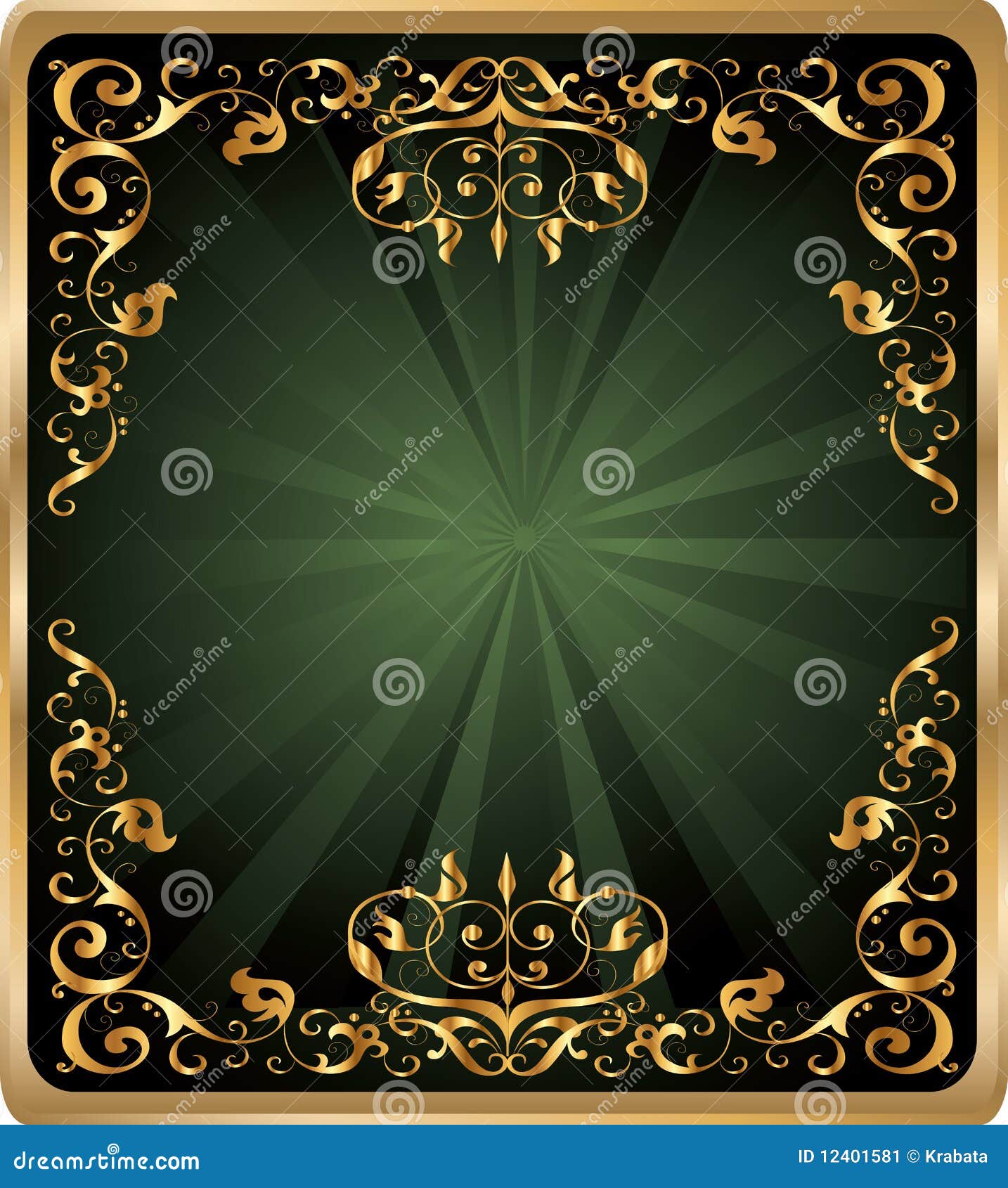 Vintage Floral Royal Background or Template Stock Vector - Illustration ...