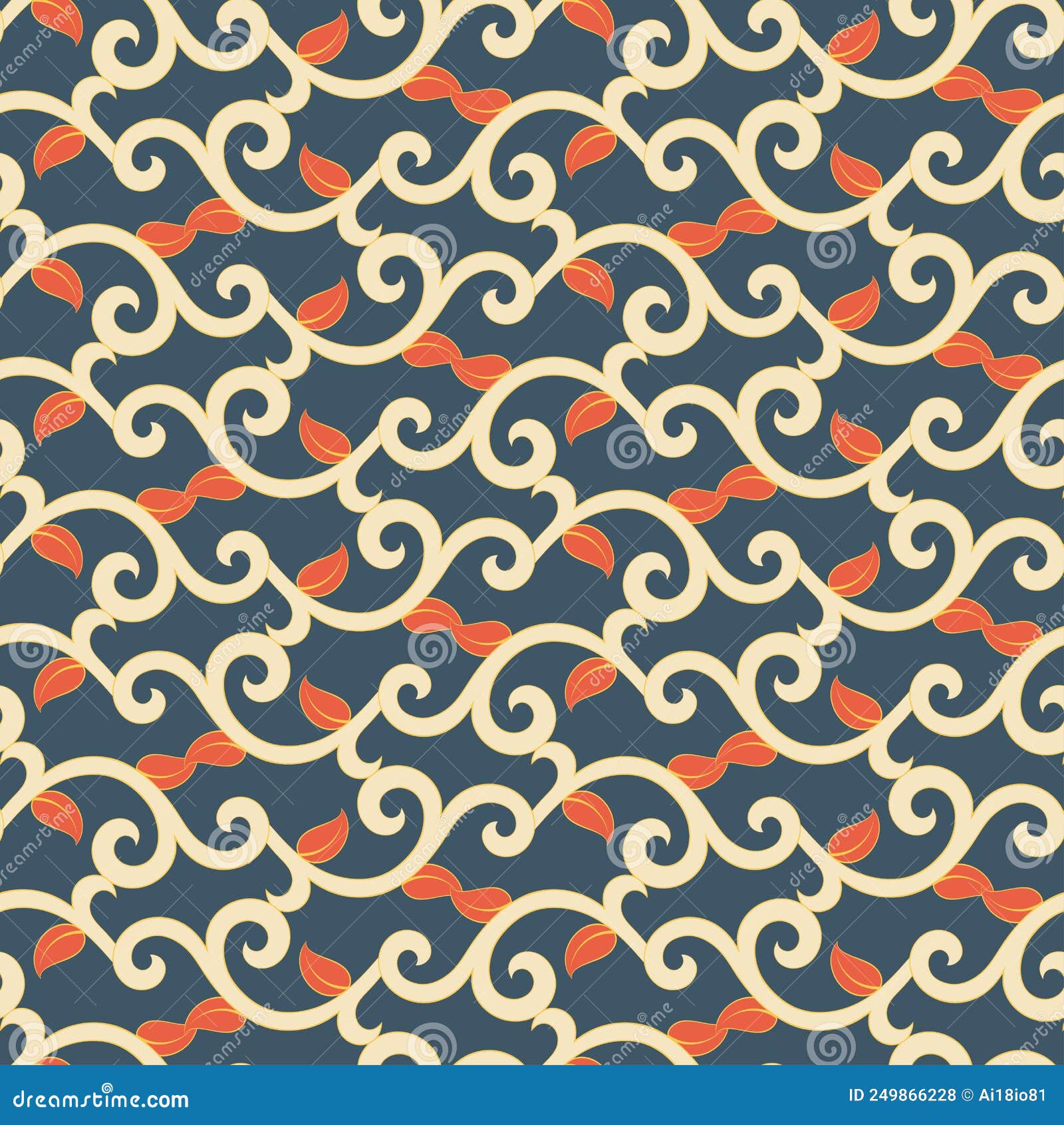 Vintage Floral Seamless Patten Stock Illustration - Illustration of ...