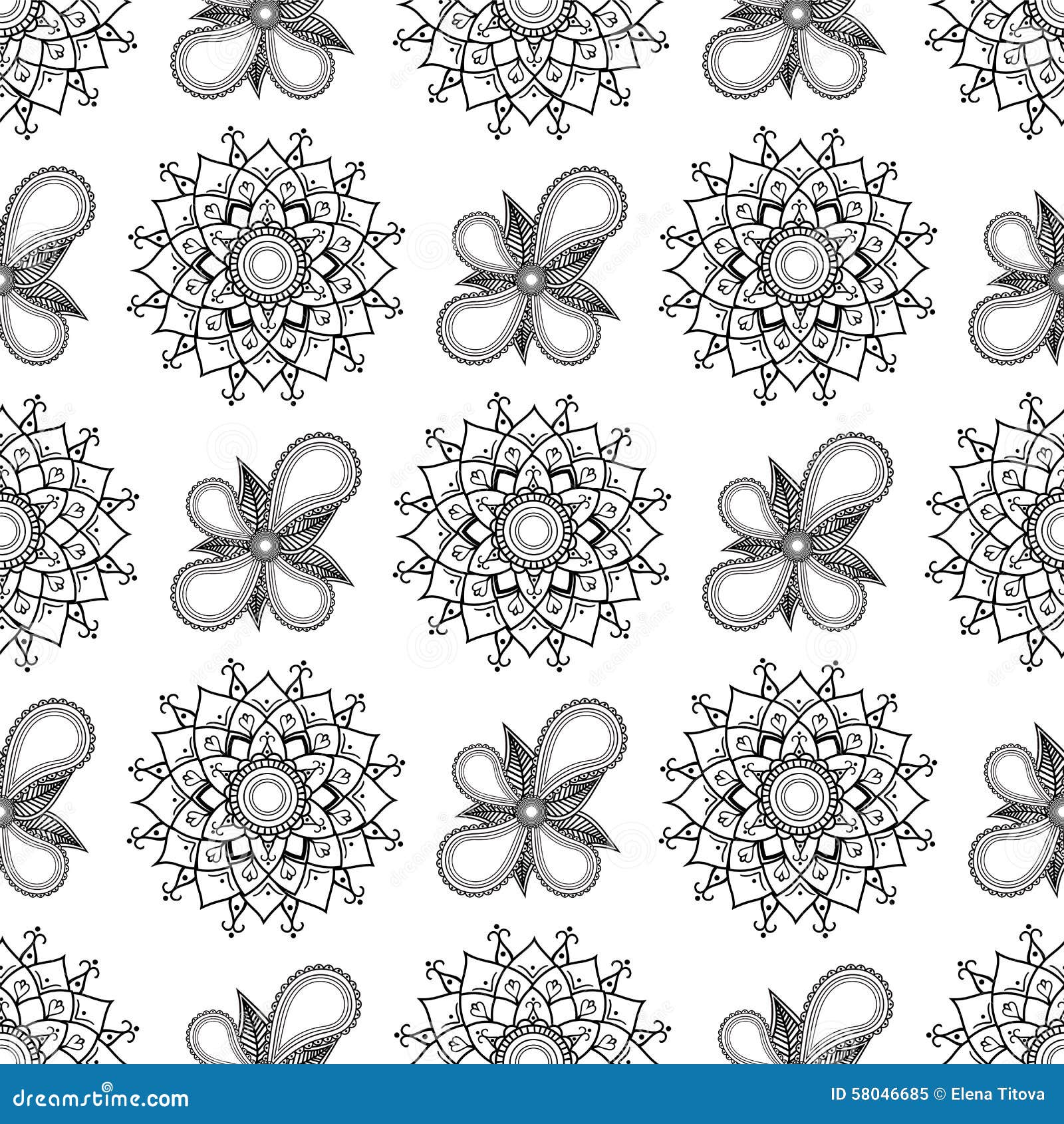 Vintage Floral Seamless Pattern For Your Design Stock Vector