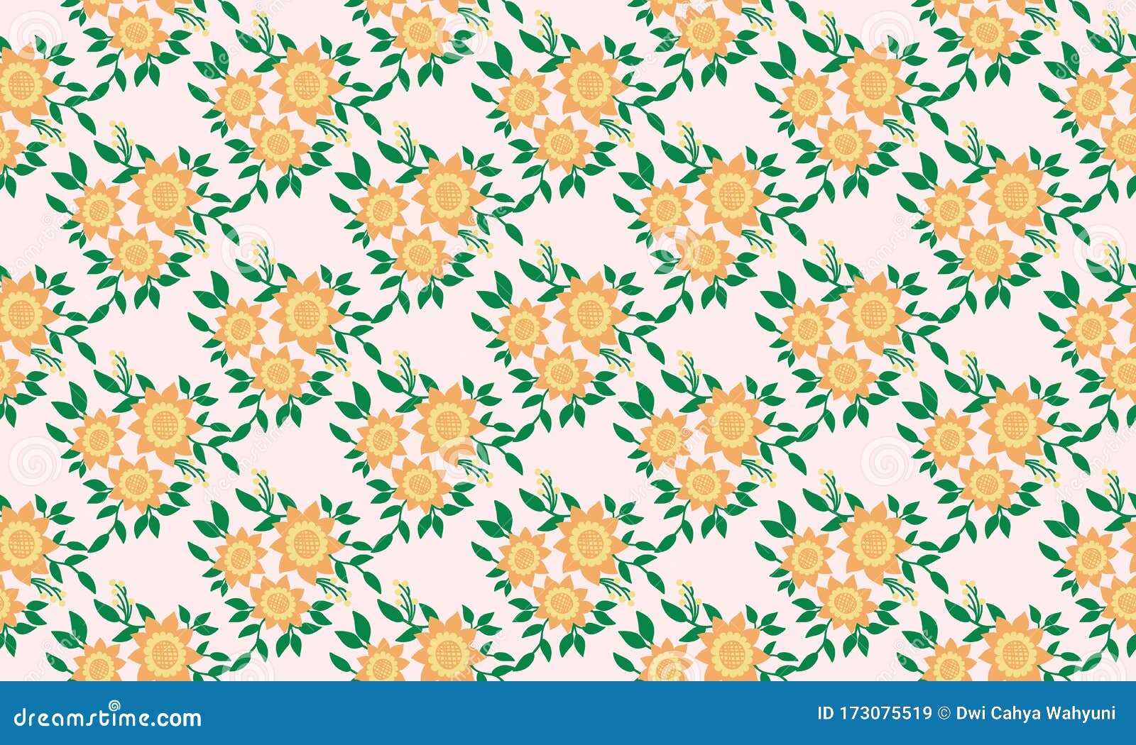Vintage Floral Spring Pattern Background, with Leaf and Flower Design ...
