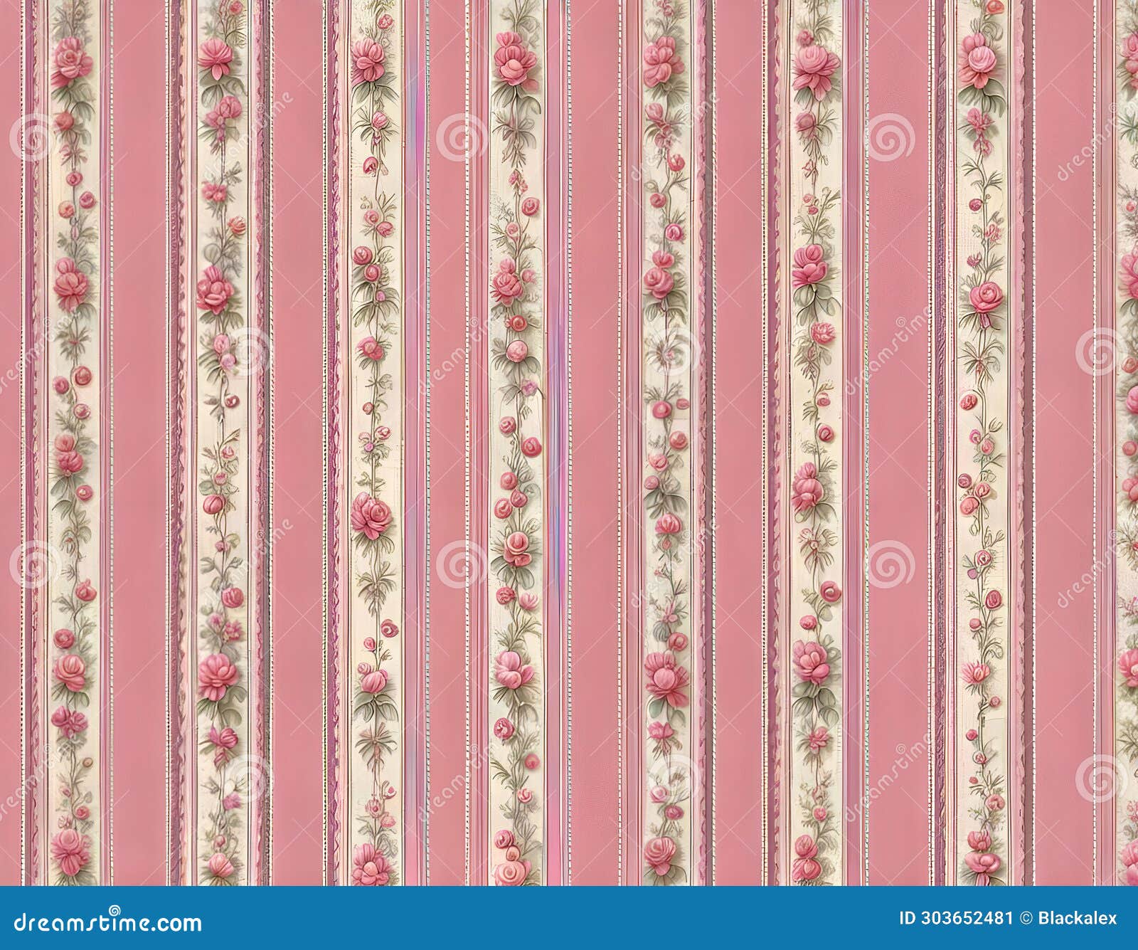 Vintage Floral Wallpaper Vertical Pink Pattern Stock Image - Image of ...