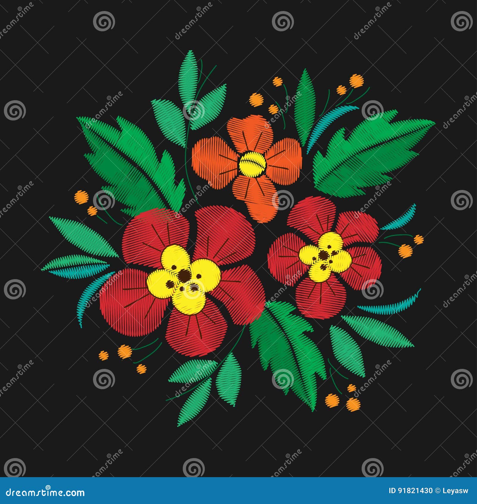 Flower Composition Frame In A Watercolor Style. Stock Image ...