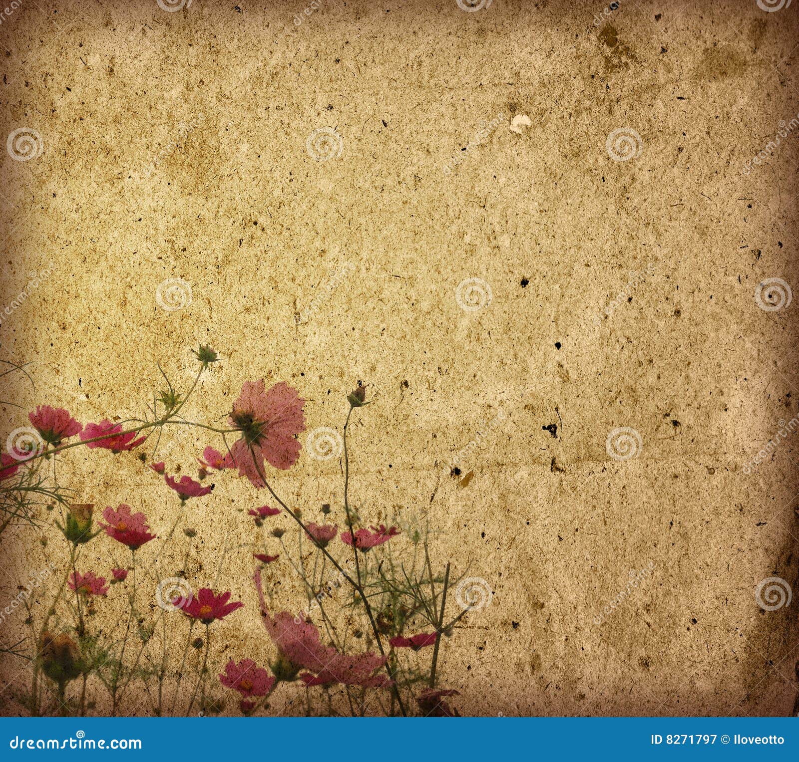 Old And Flower Paper Texture Background Stock Image | CartoonDealer.com ...