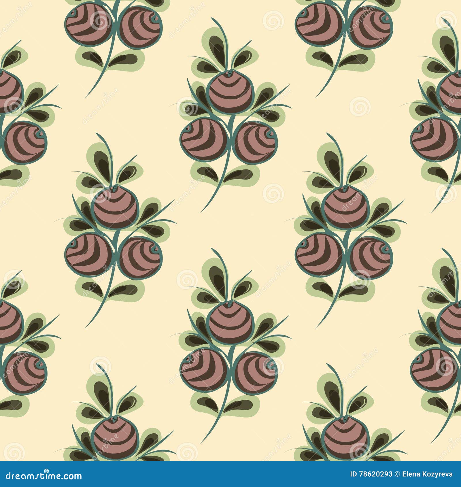 Vintage Flower Seamless Pattern Background. Stock Vector - Illustration ...
