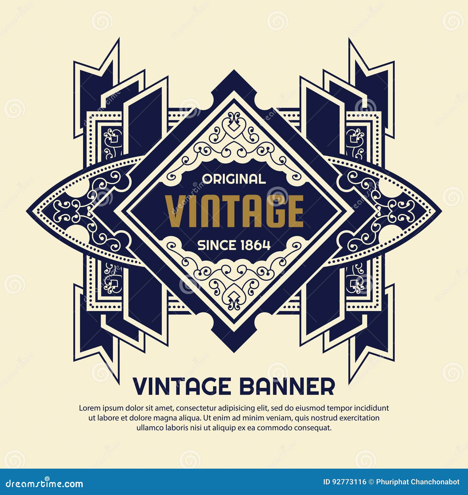 Vintage Flyer Background Design Template Stock Vector - Illustration of ...