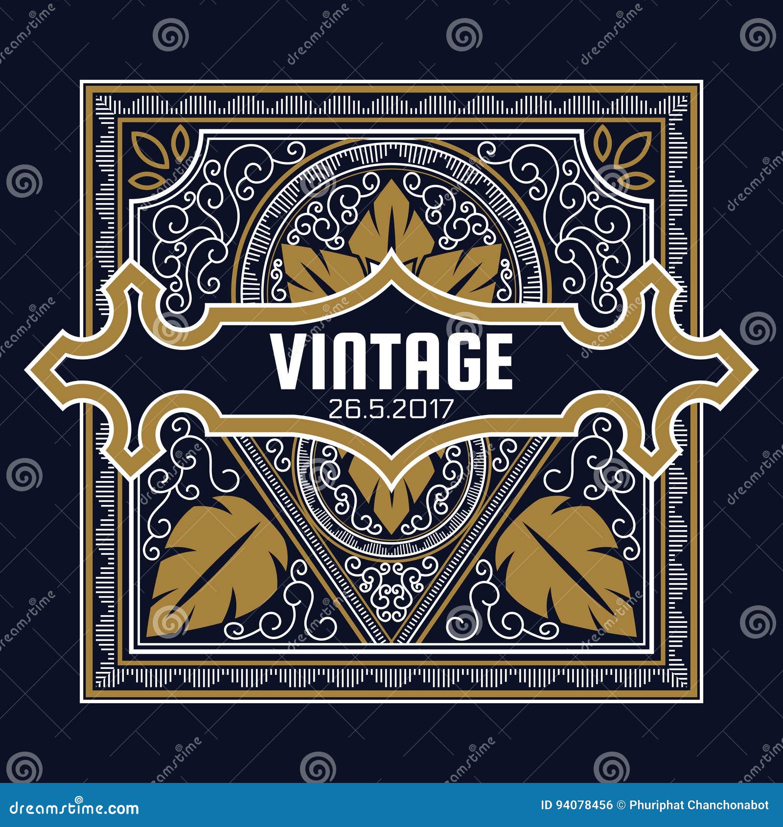 Vintage Flyer Background Design Template Stock Vector - Illustration of ...