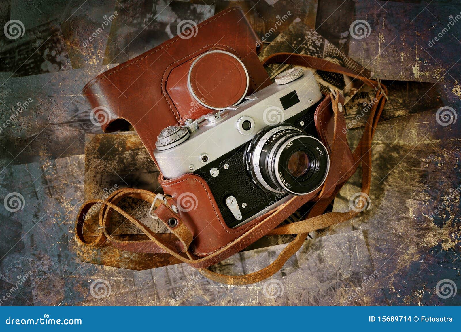 Vintage Folding Camera Grunge Stock Photo - Image of metal, photograph ...