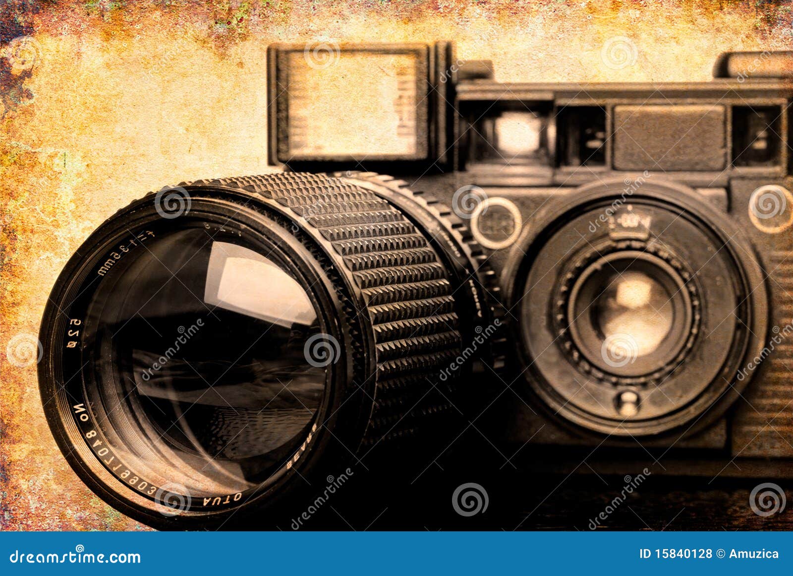 Vintage Folding Camera with a Grunge Texture Stock Photo - Image of ...