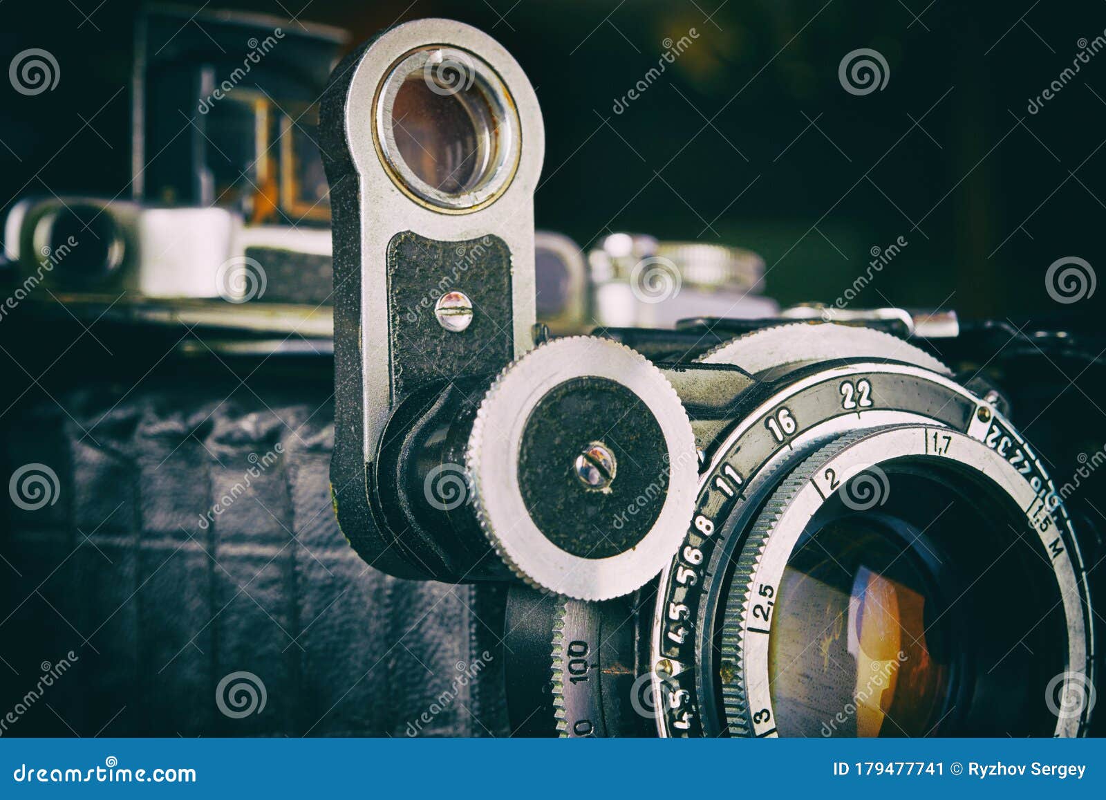 Vintage Folding Camera Medium Format Stock Image - Image of retro ...