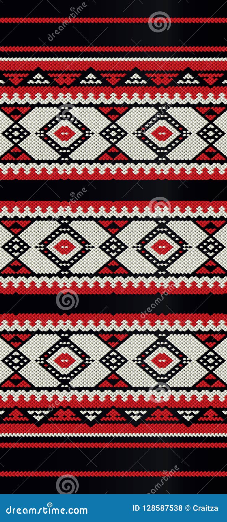 Vintage Folk Sadu Arabian Hand Weaving Pattern Model Stock Illustration ...