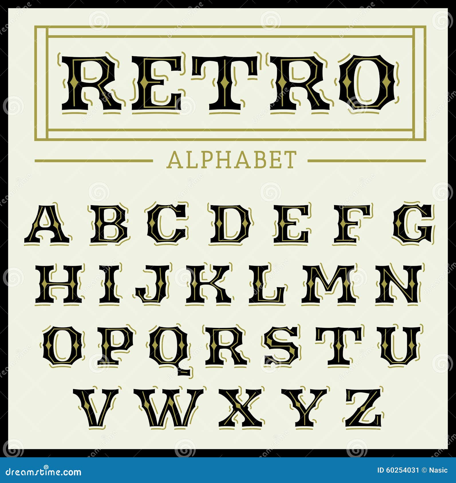 Vintage font set stock vector. Illustration of vector - 60254031 Vintage font set stock vector. Illustration of vector - 60254031