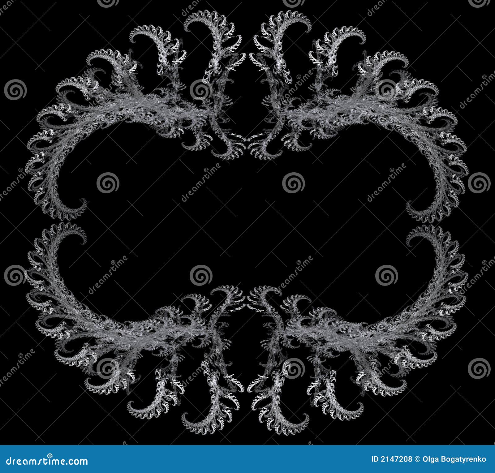 VIntage Fractal Frame stock illustration. Illustration of traditional ...