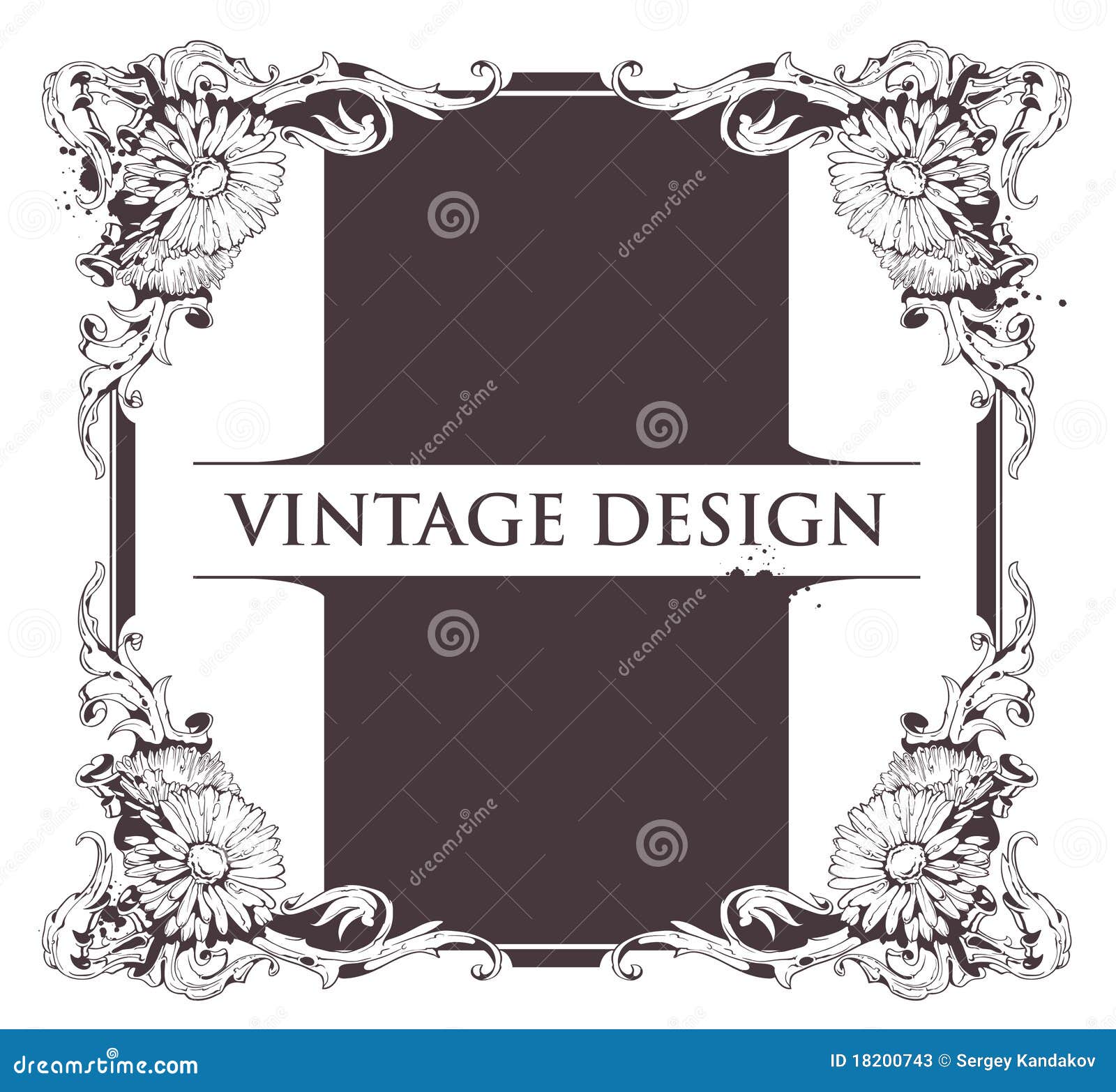 Vintage frame stock vector. Illustration of graphic, frame - 18200743
