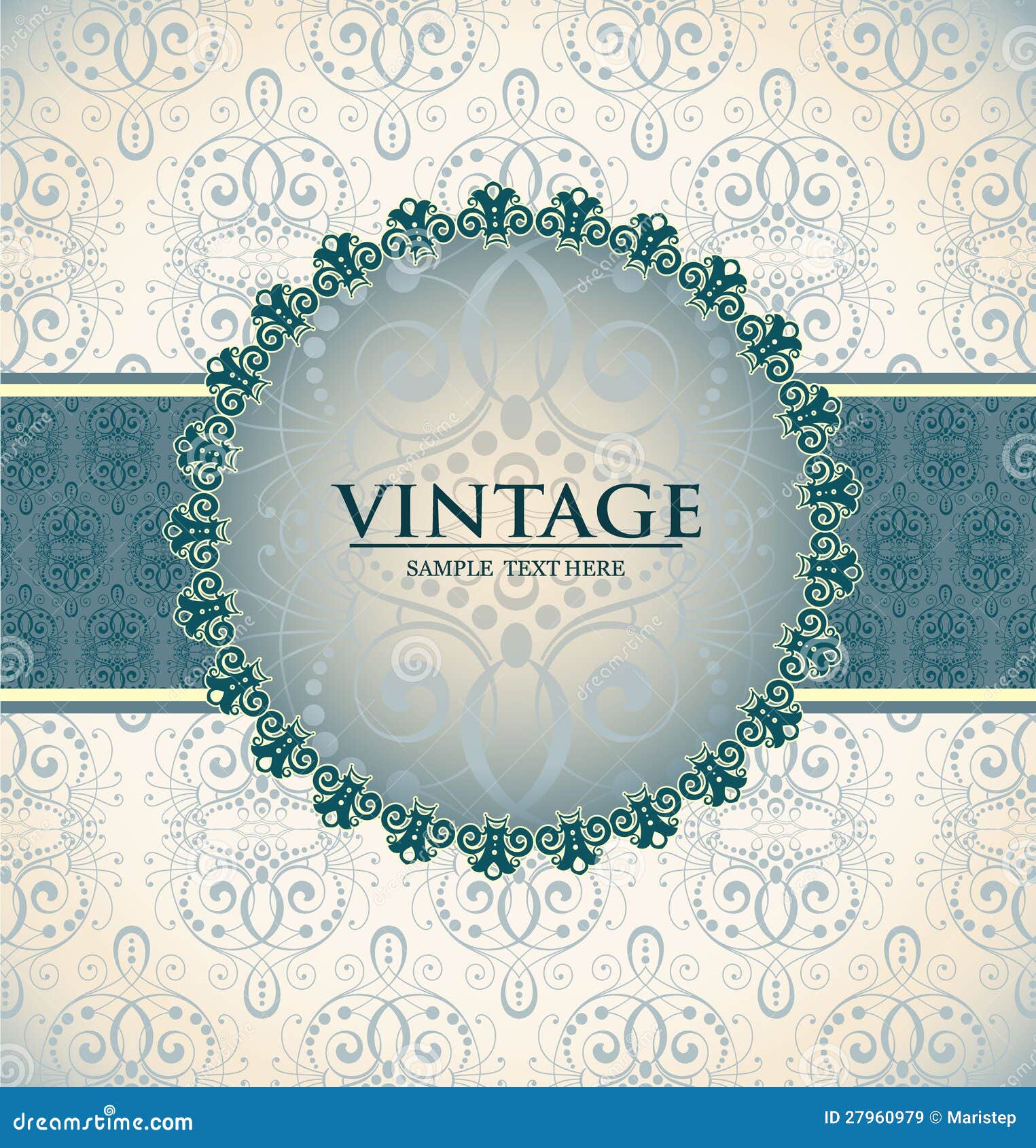 Vintage frame stock vector. Illustration of lovely, calligraphic - 27960979