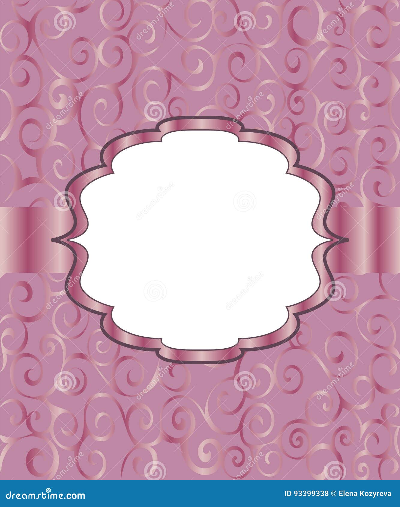 Vintage Frame Background Invitation Ornament Stock Vector ...