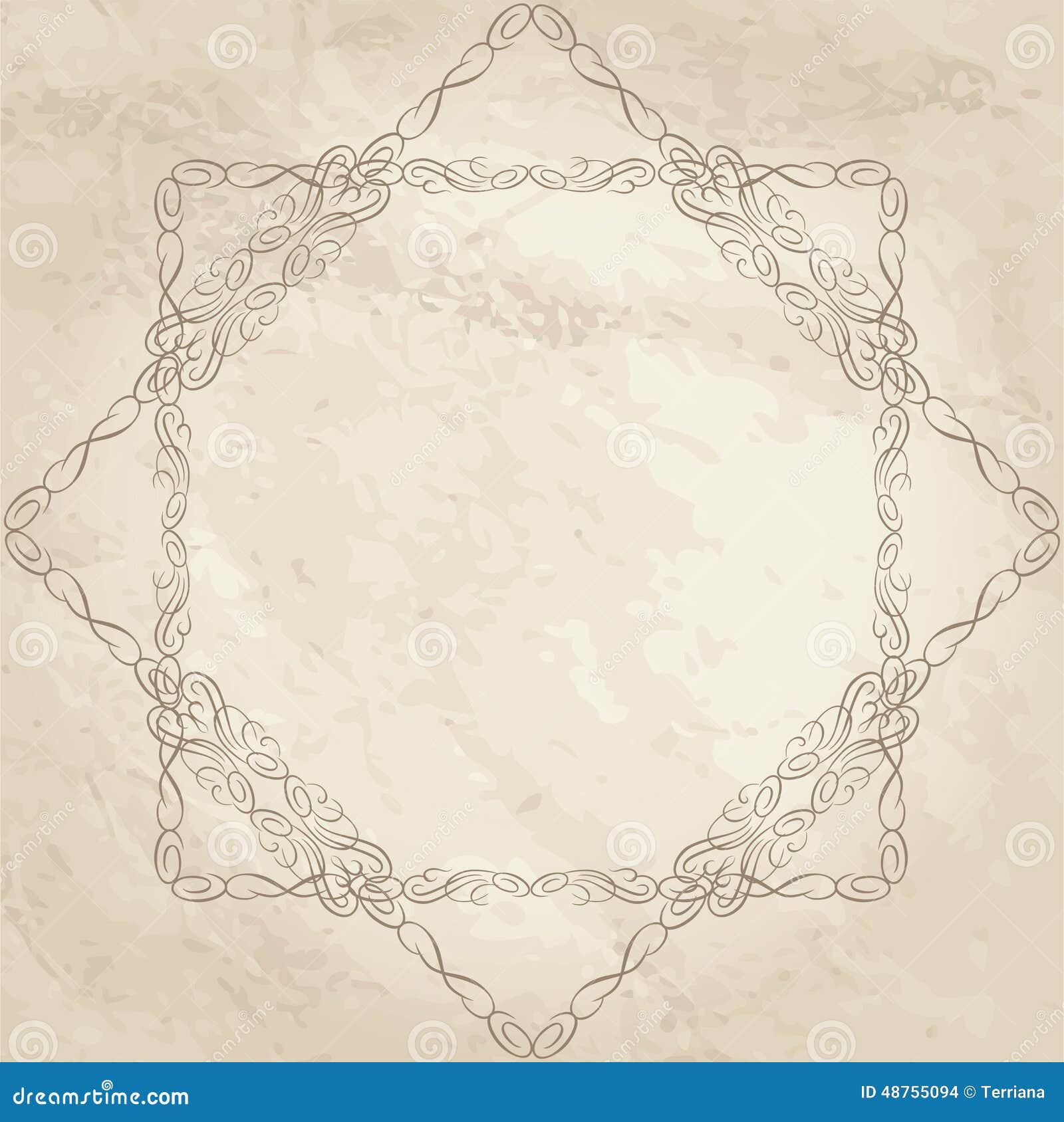 Vintage Frame Background. Retro Textured Wallpaper. Stock Illustration ...