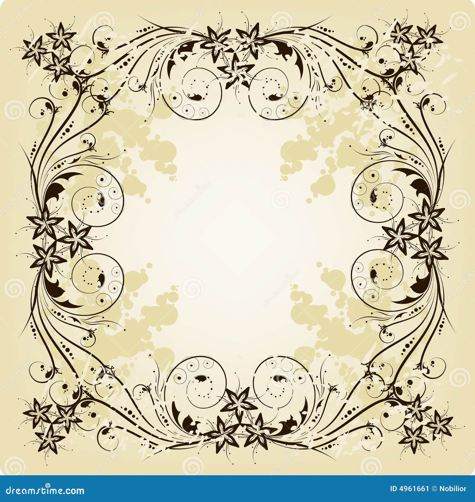 Vintage frame. Beige. stock vector. Illustration of frame - 4961661