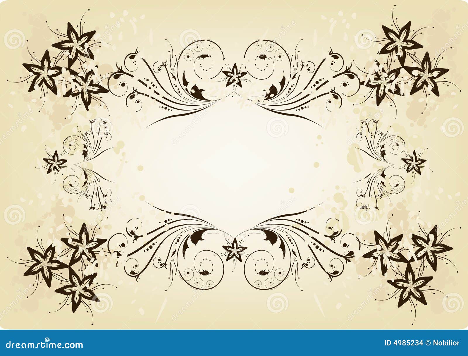 Vintage frame. Beige. stock vector. Illustration of antique - 4985234
