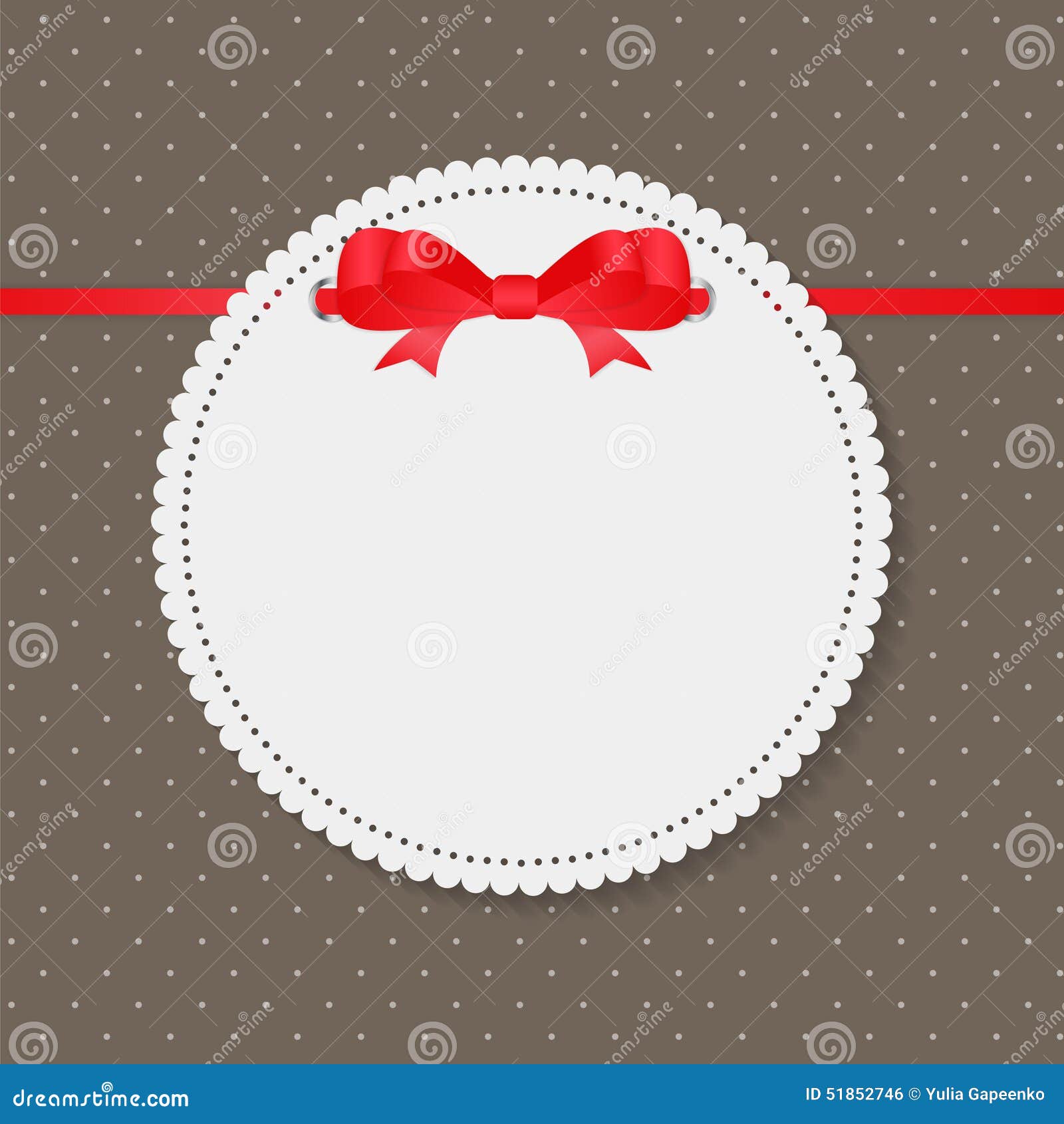 Vintage Frame with Bow Background. Vector Stock Vector - Illustration ...