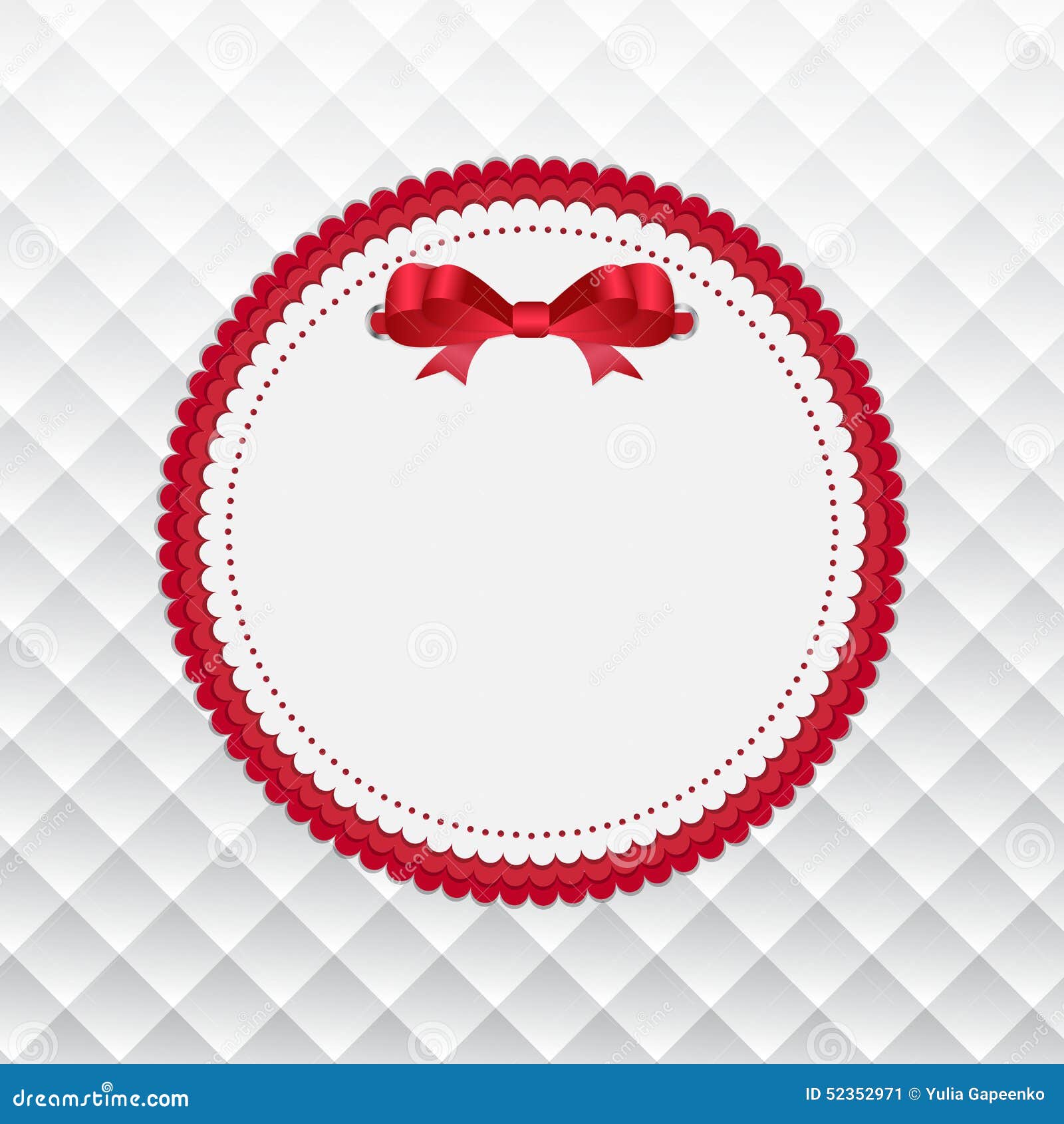 Vintage Frame with Bow Background. Vector Stock Vector - Illustration ...