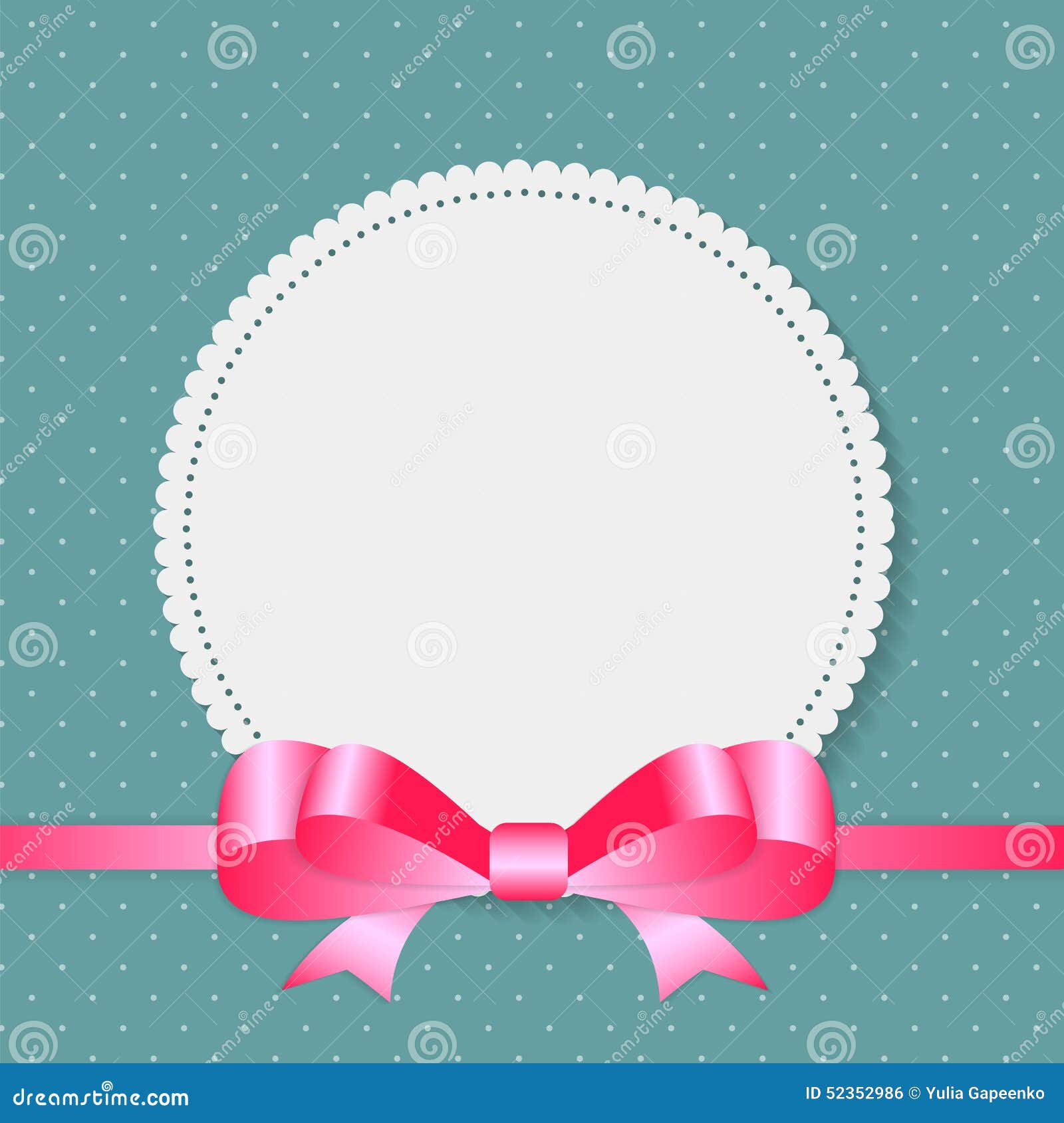 Vintage Frame with Bow Background. Vector Stock Vector - Illustration ...
