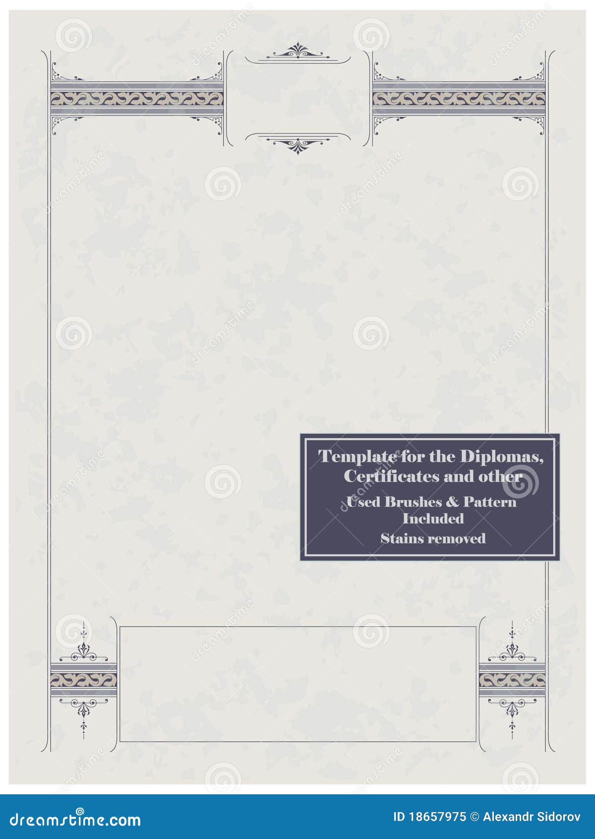 Vintage Frame, Certificate or Diploma Template Stock Vector ...
